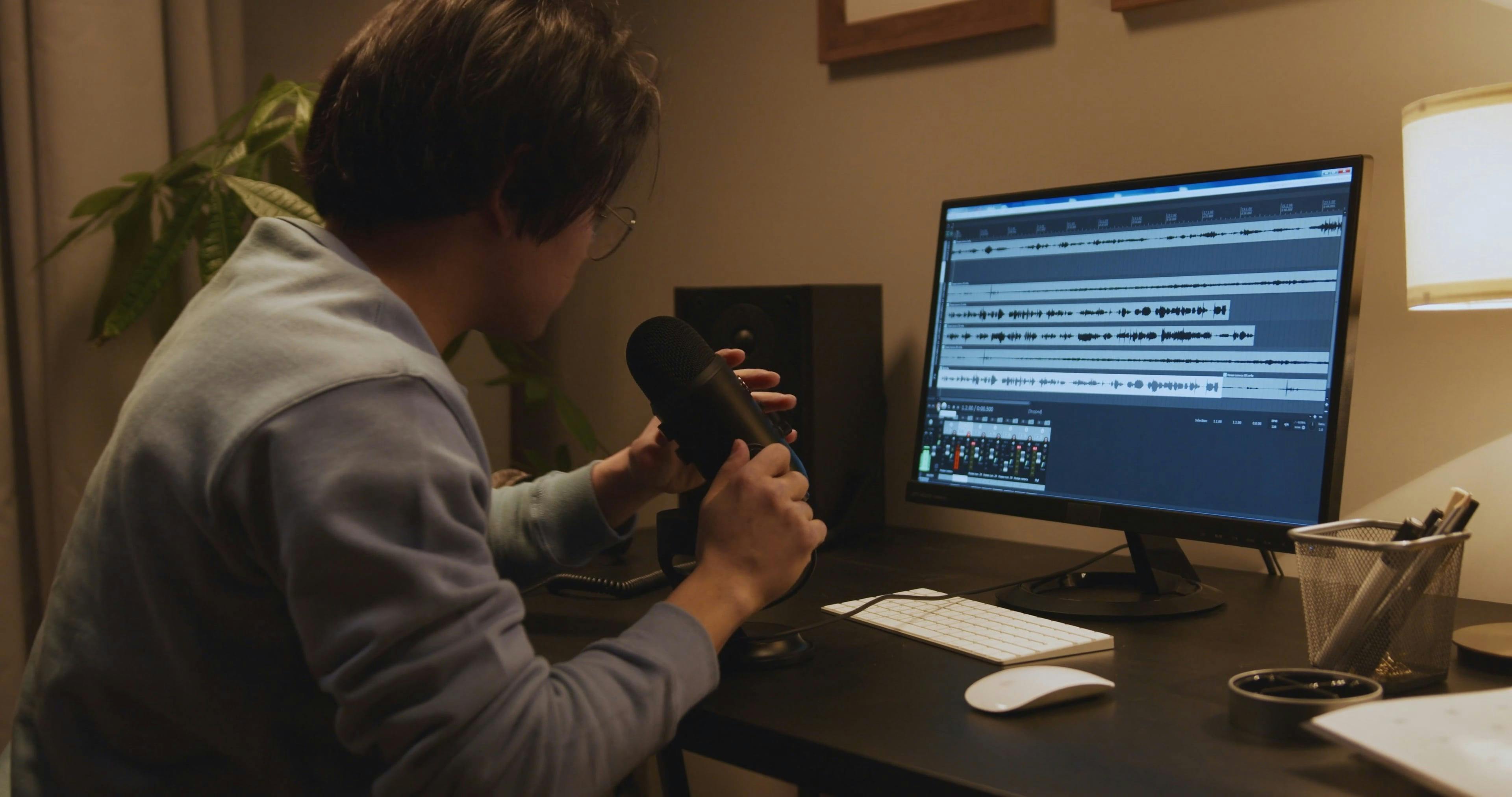 Man In Recording Studio · Free Stock Video