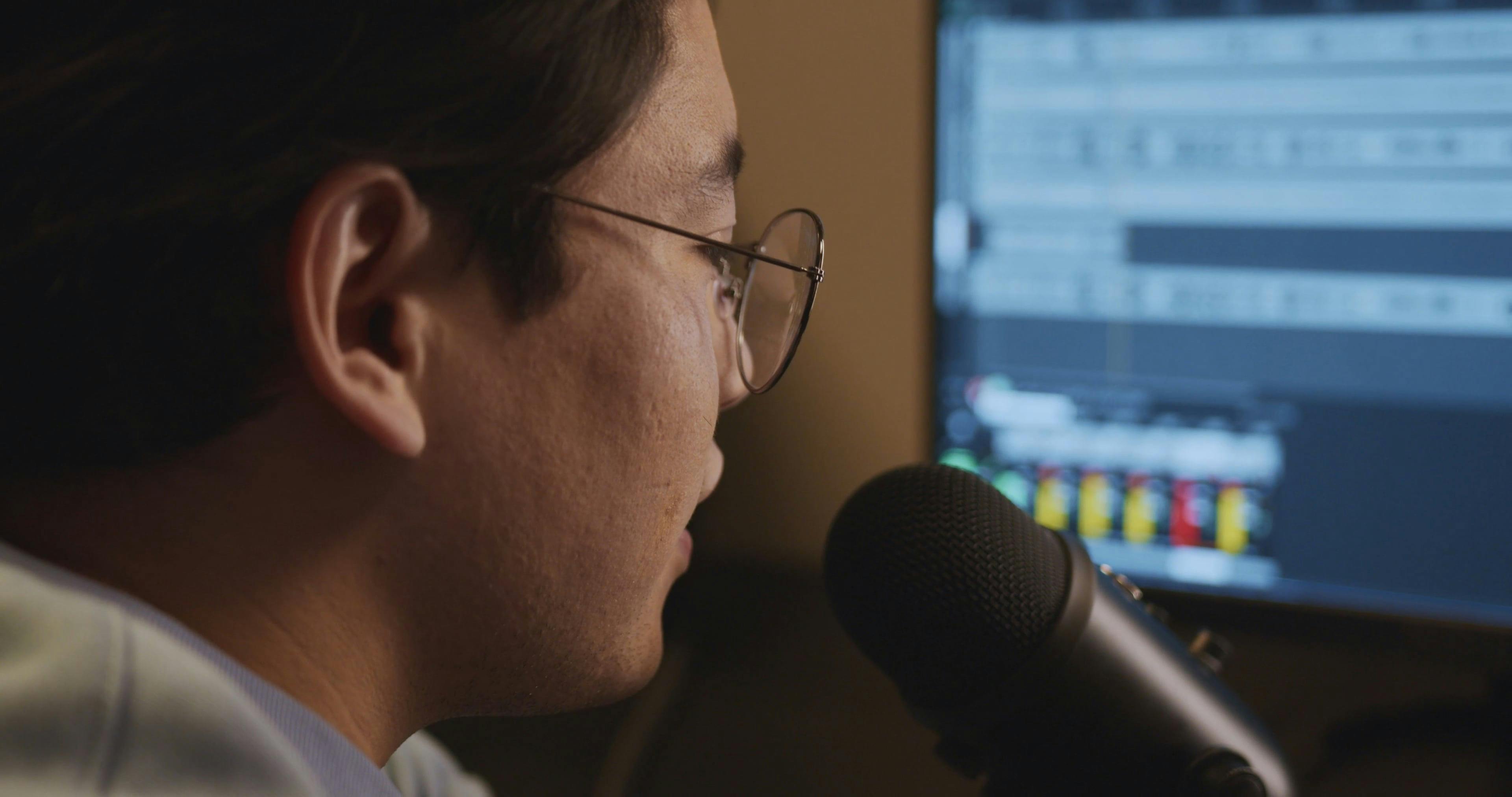 Man In Recording Studio · Free Stock Video