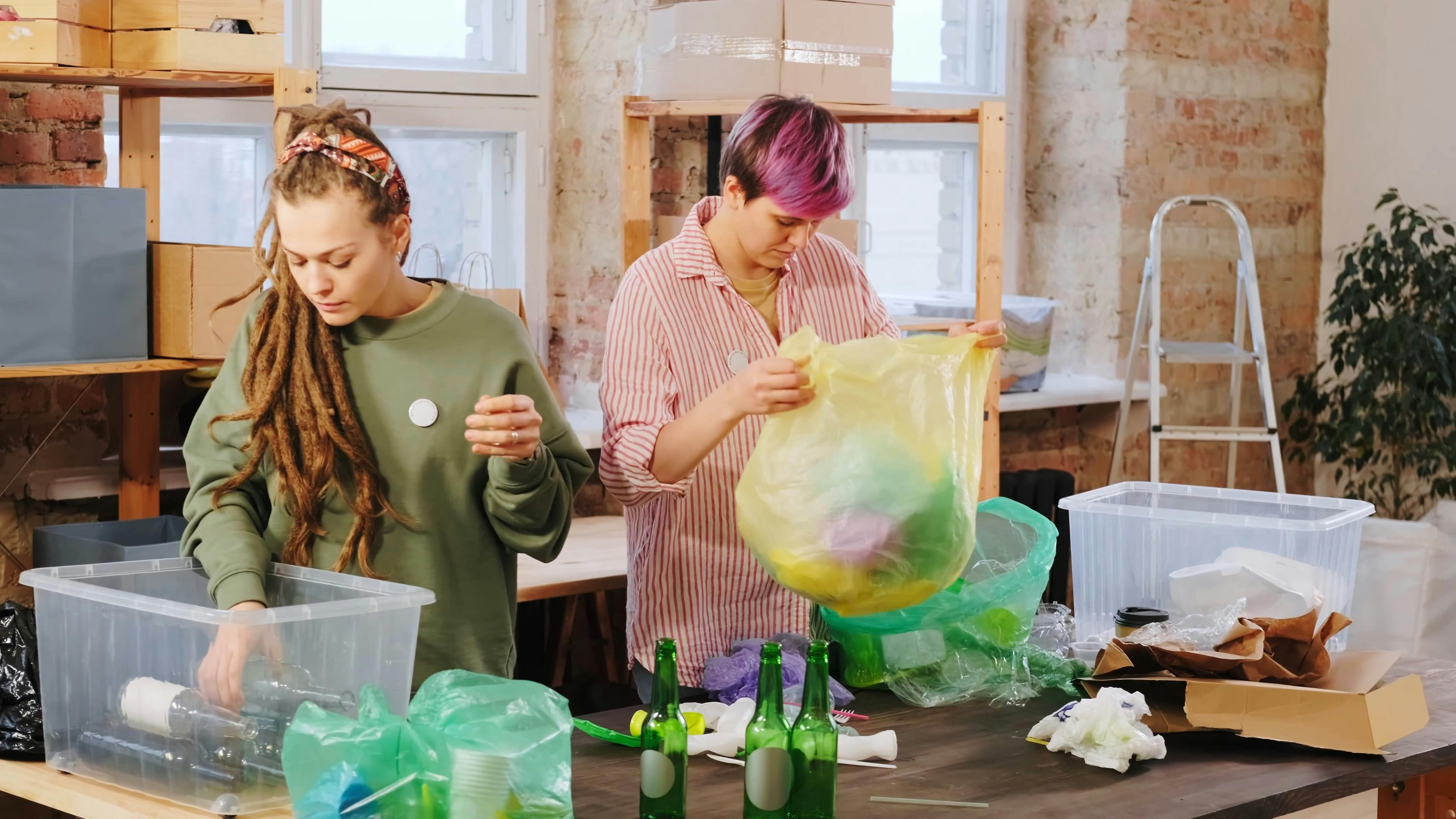 Women Recycling Garbage Free Stock Video Footage, Royalty-Free 4K & HD ...