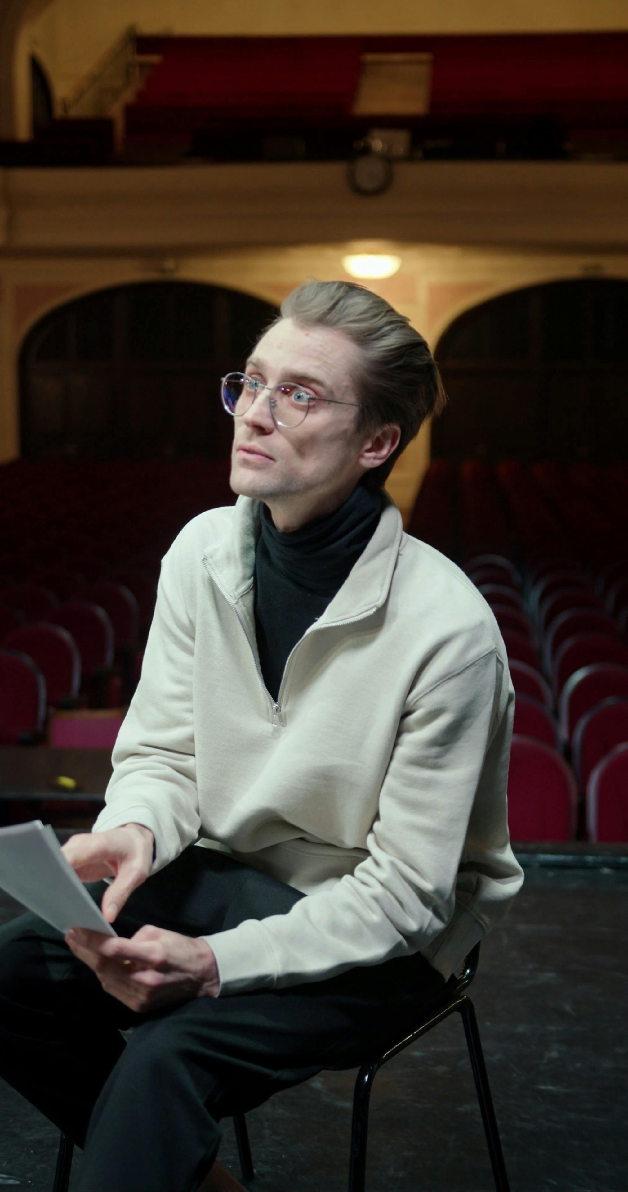 An Actor Rehearsing His Dialogue · Free Stock Video