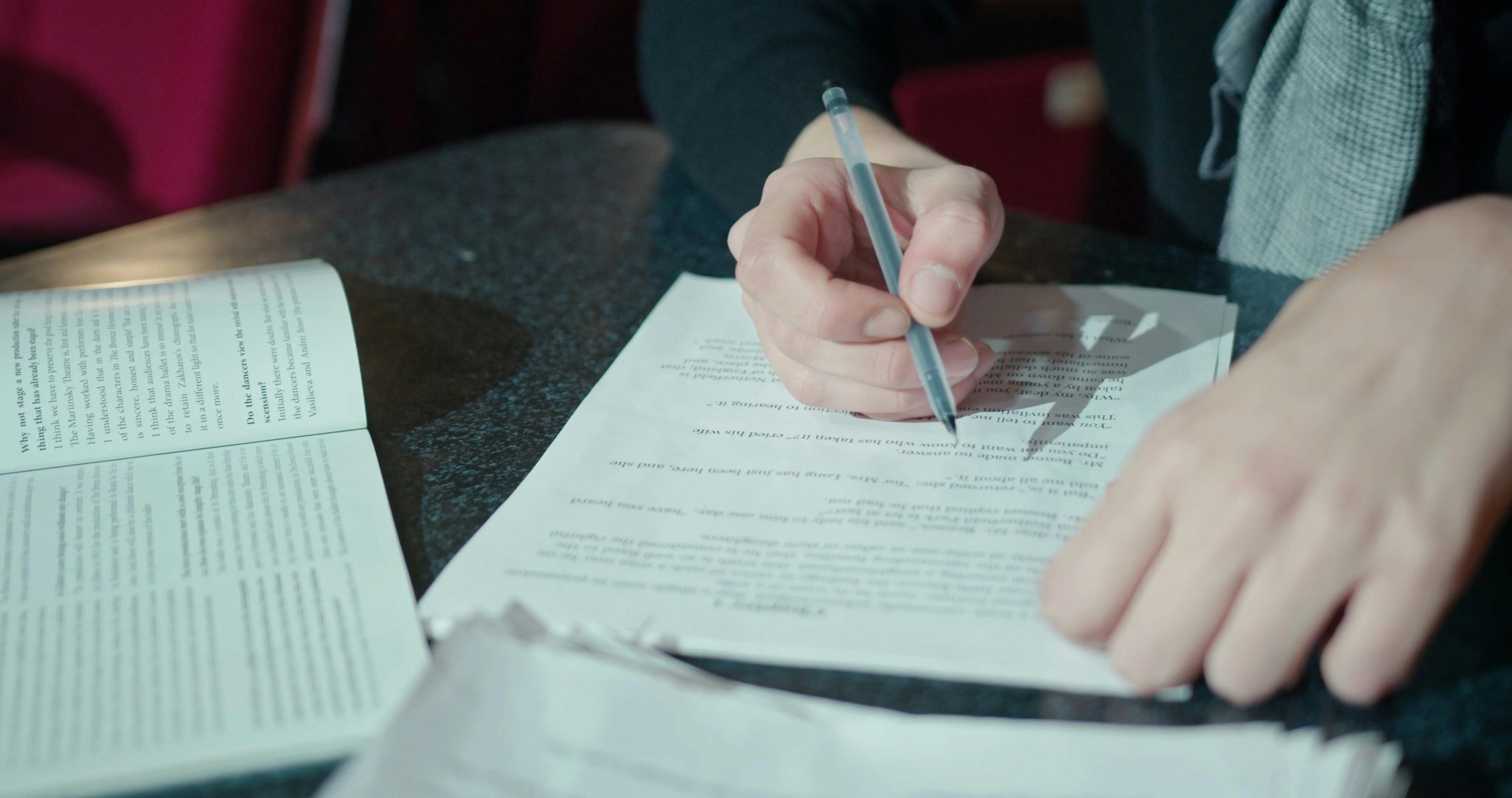 A Director Making Script Revision Free Stock Video Footage, Royalty ...