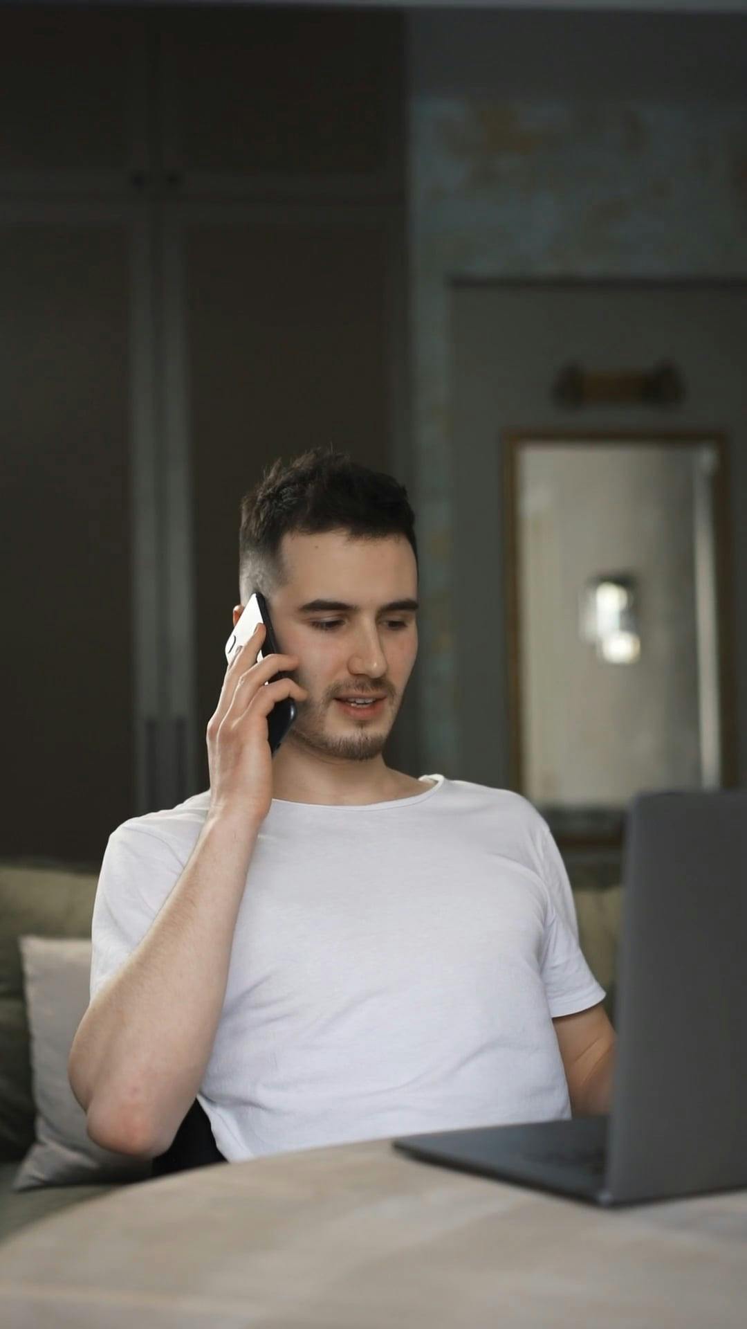 A Woman Talking while using a Telephone · Free Stock Video