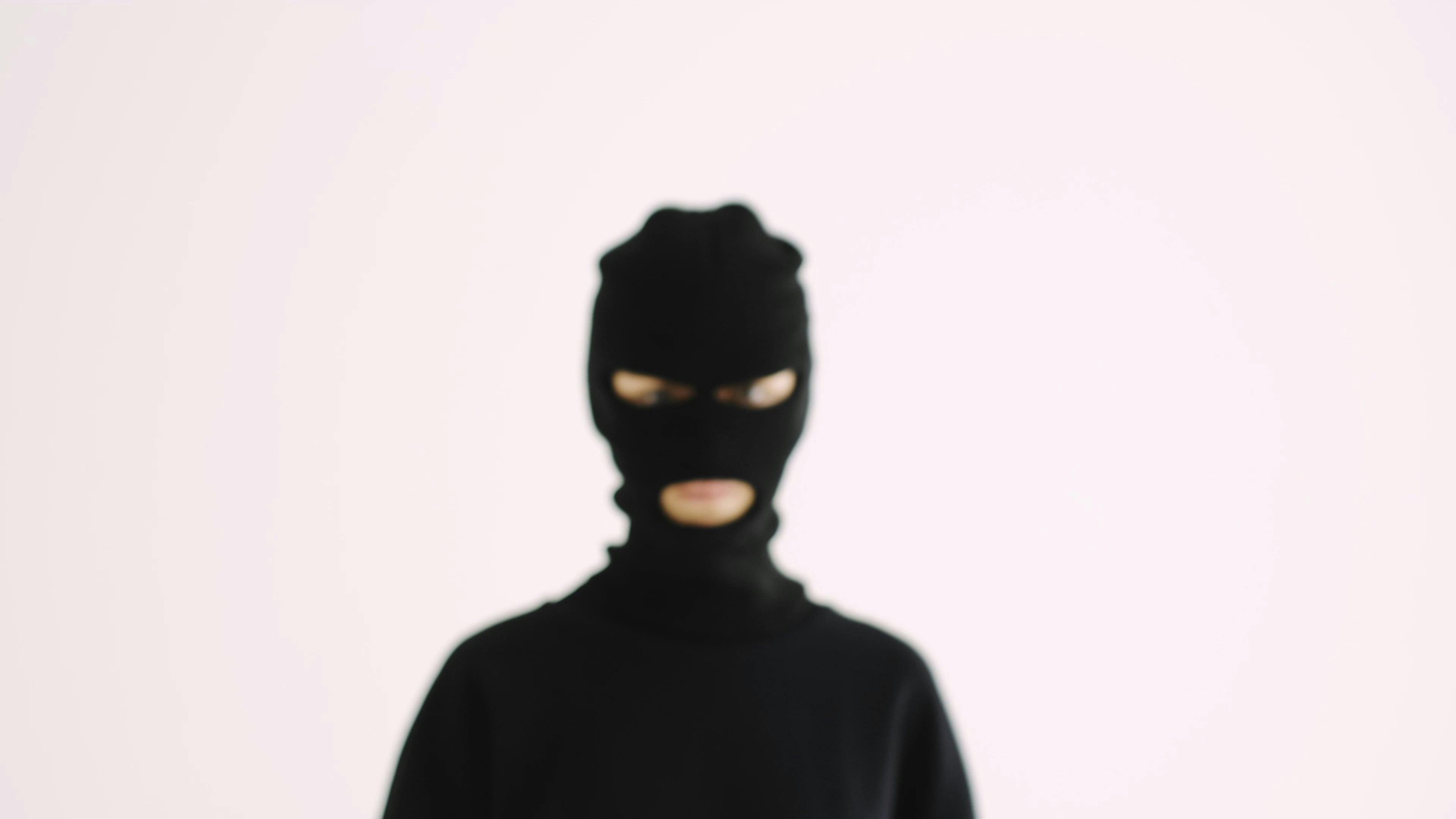 A Person Wearing Robber Mask · Free Stock Video