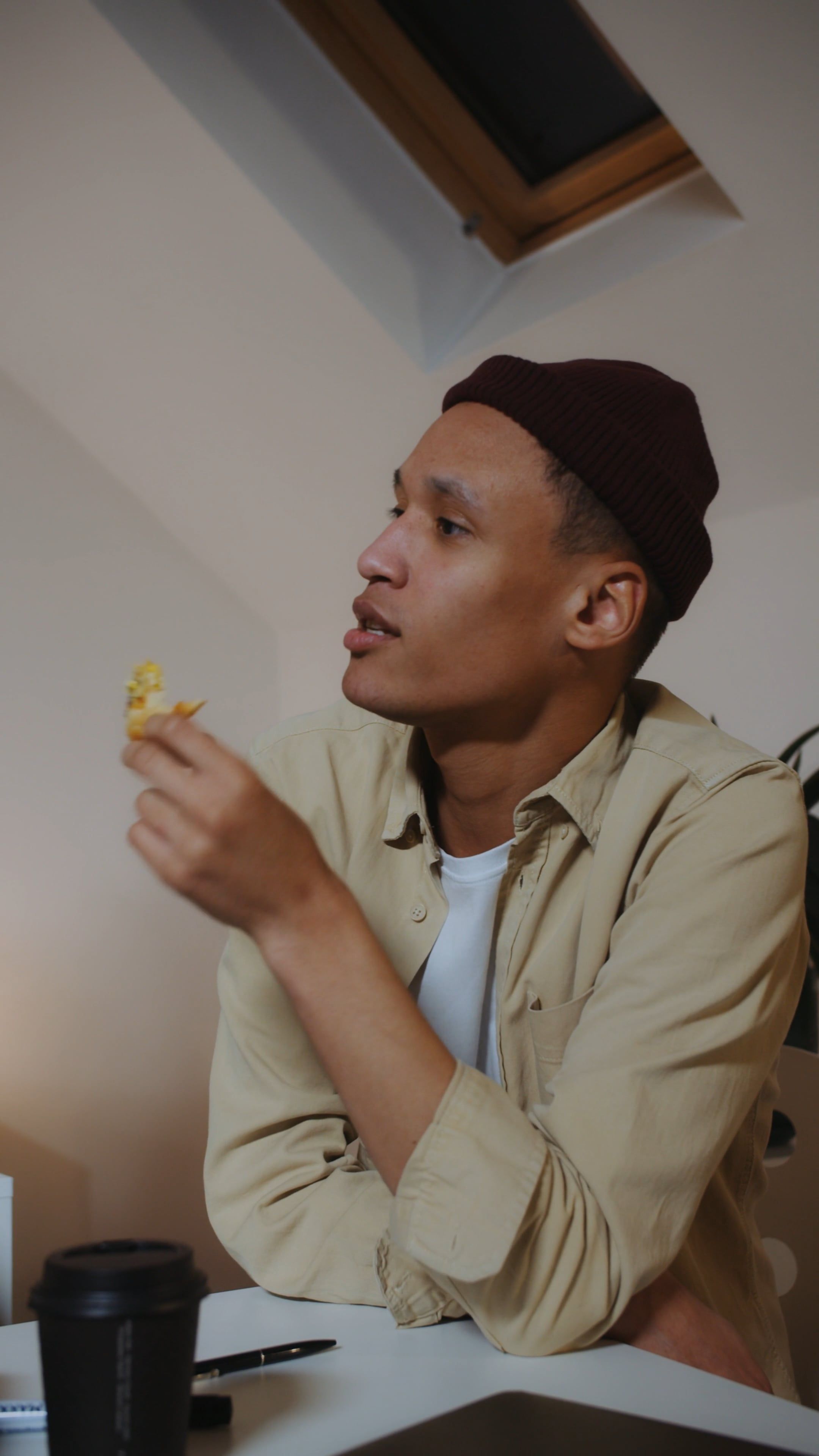 A Man Talking while Eating Free Stock Video Footage, Royalty-Free 4K ...