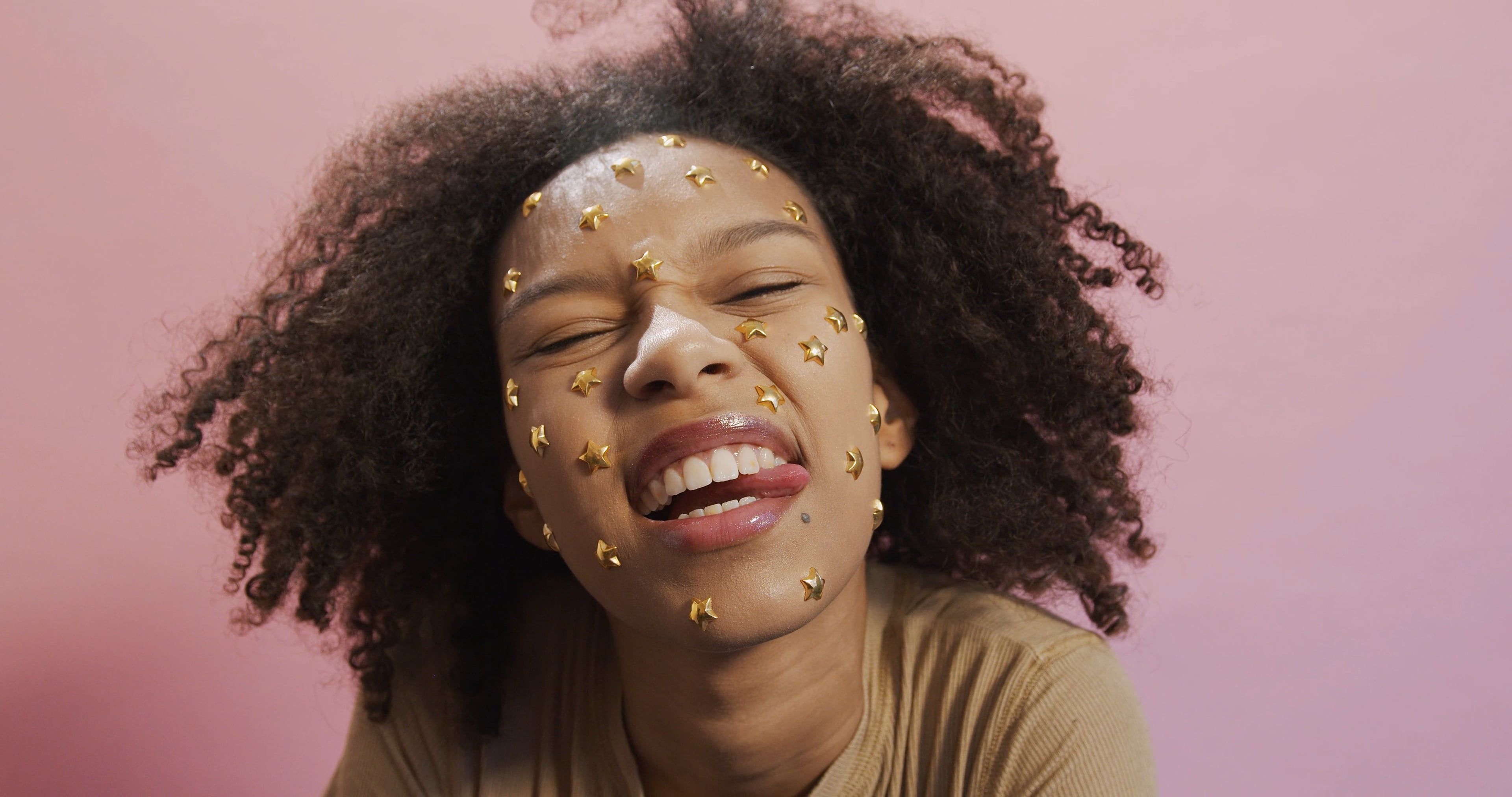 A Girl with A Face Stickers Free Stock Video Footage, Royalty-Free 4K ...