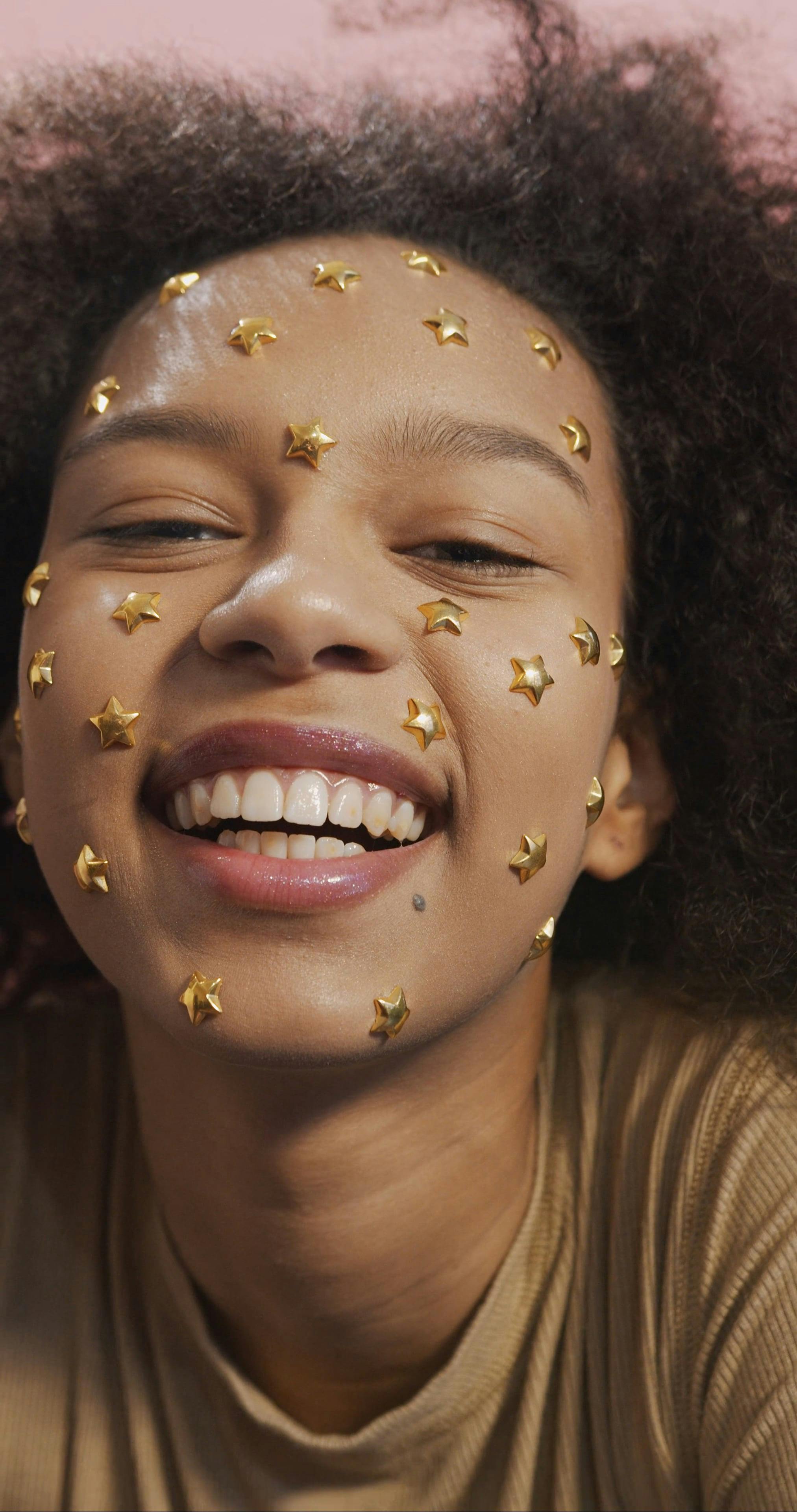 Smiley Teenager With Stars on Face Free Stock Video Footage, Royalty ...