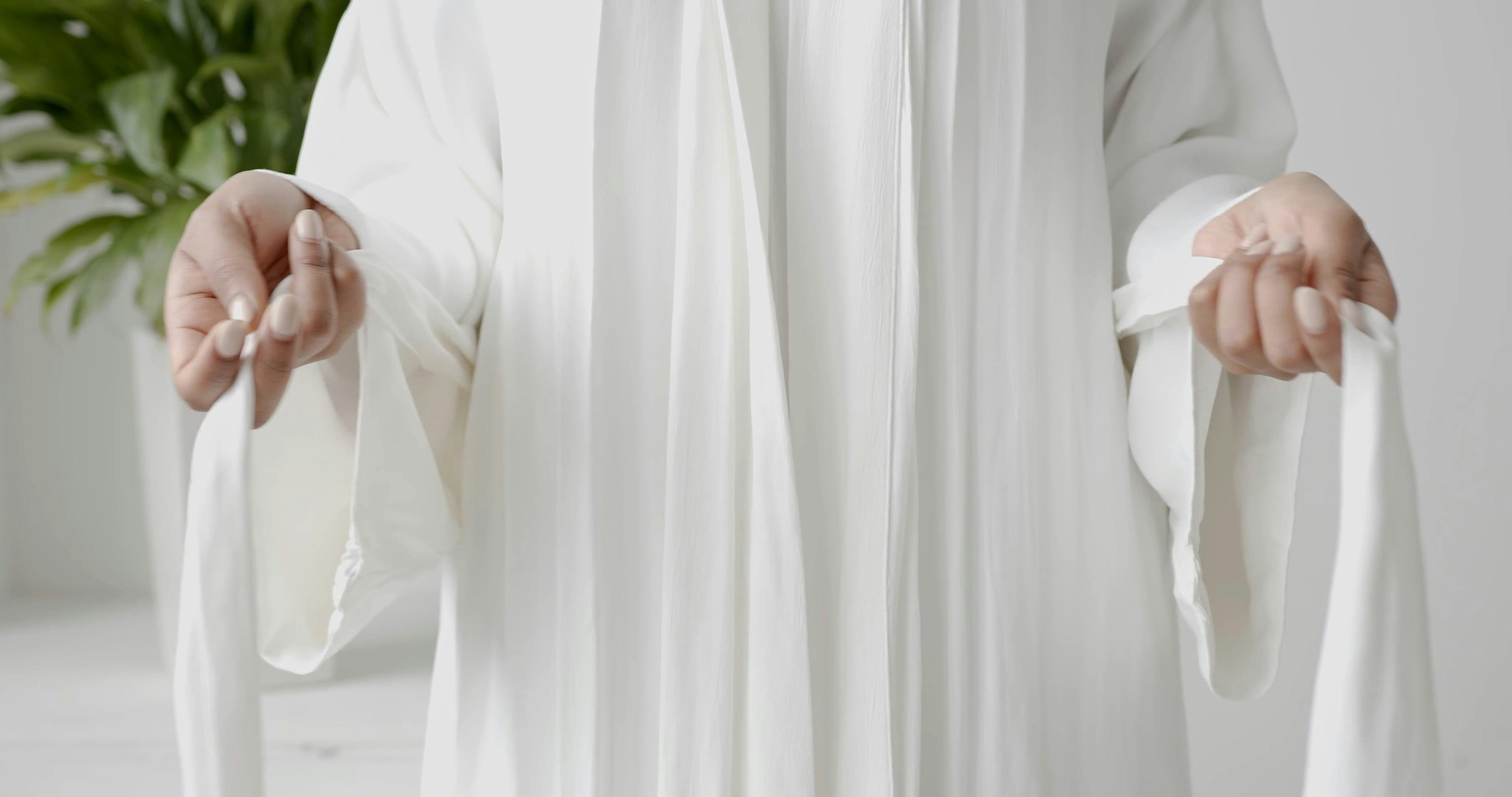 Female Body in White Silk Robe Free Stock Video Footage, Royalty-Free ...