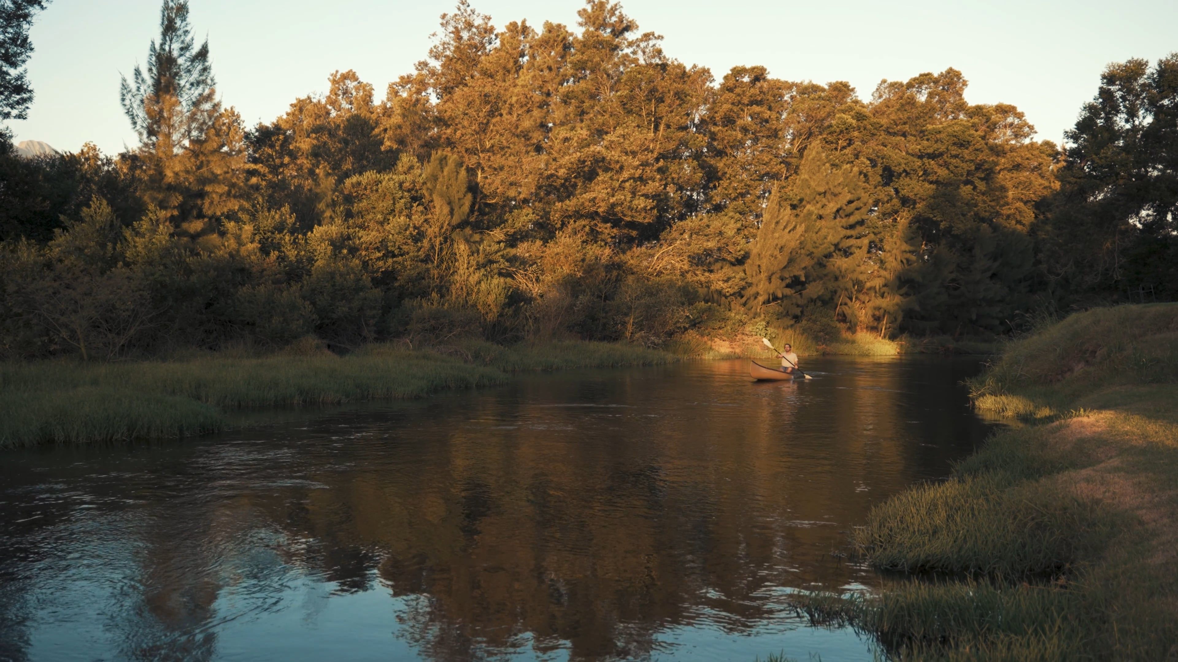 Peaceful Kayaking Scene at Sunset Free Stock Video Footage, Royalty ...