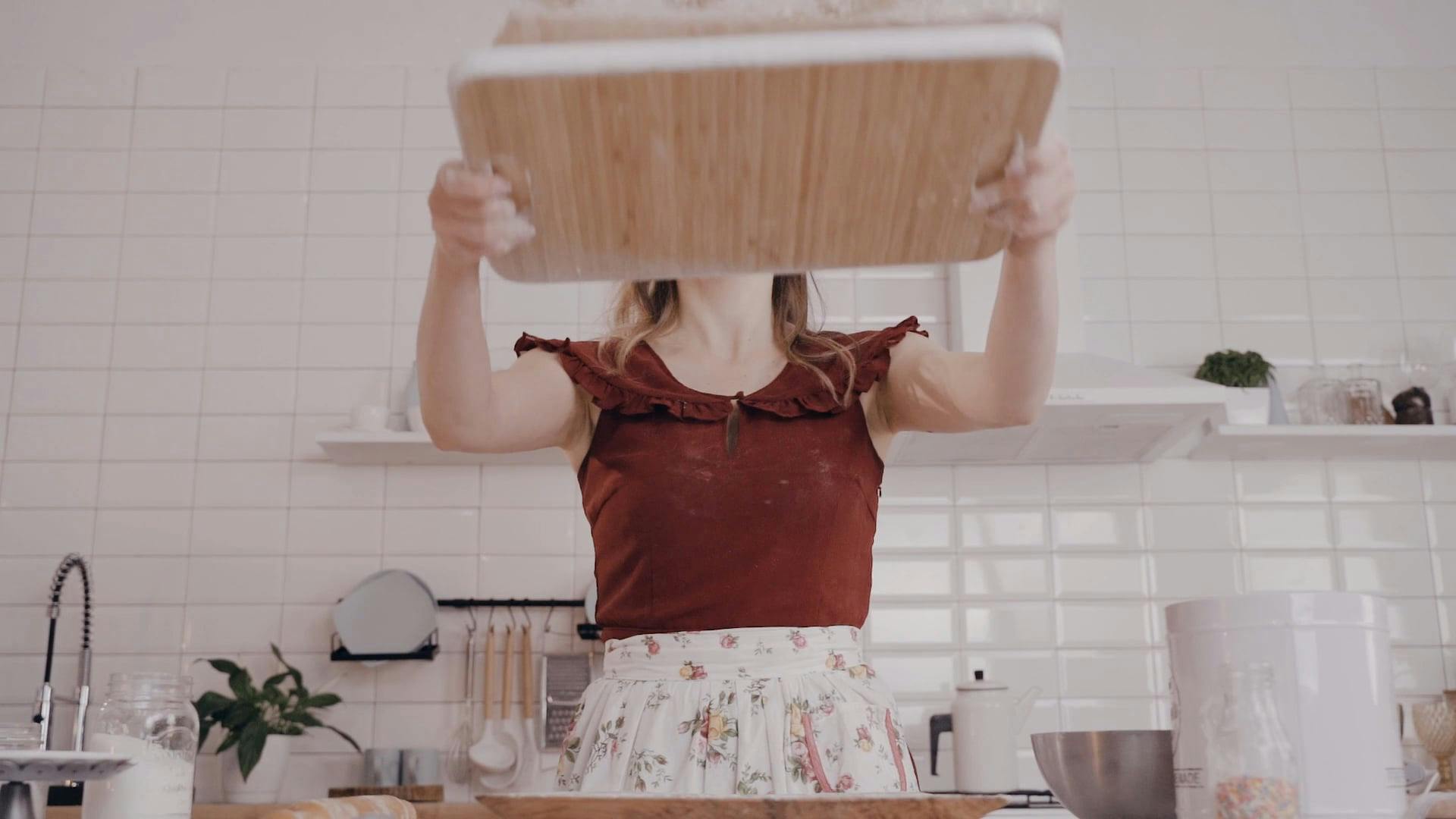 A Woman Throwing Cookies in the Air Free Stock Video Footage, Royalty ...