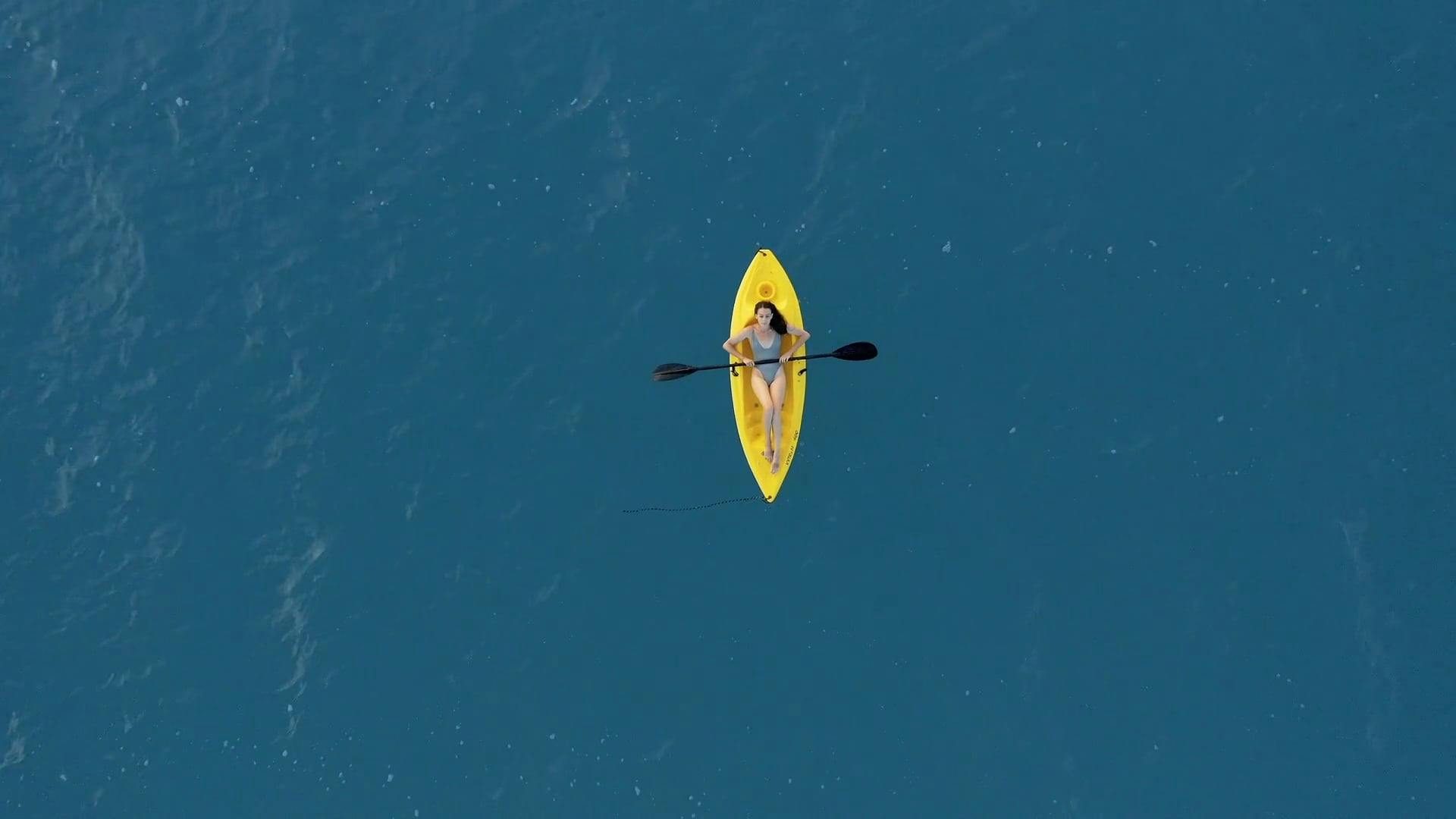 High Angle Shot of Woman Kayaking Free Stock Video Footage, Royalty ...