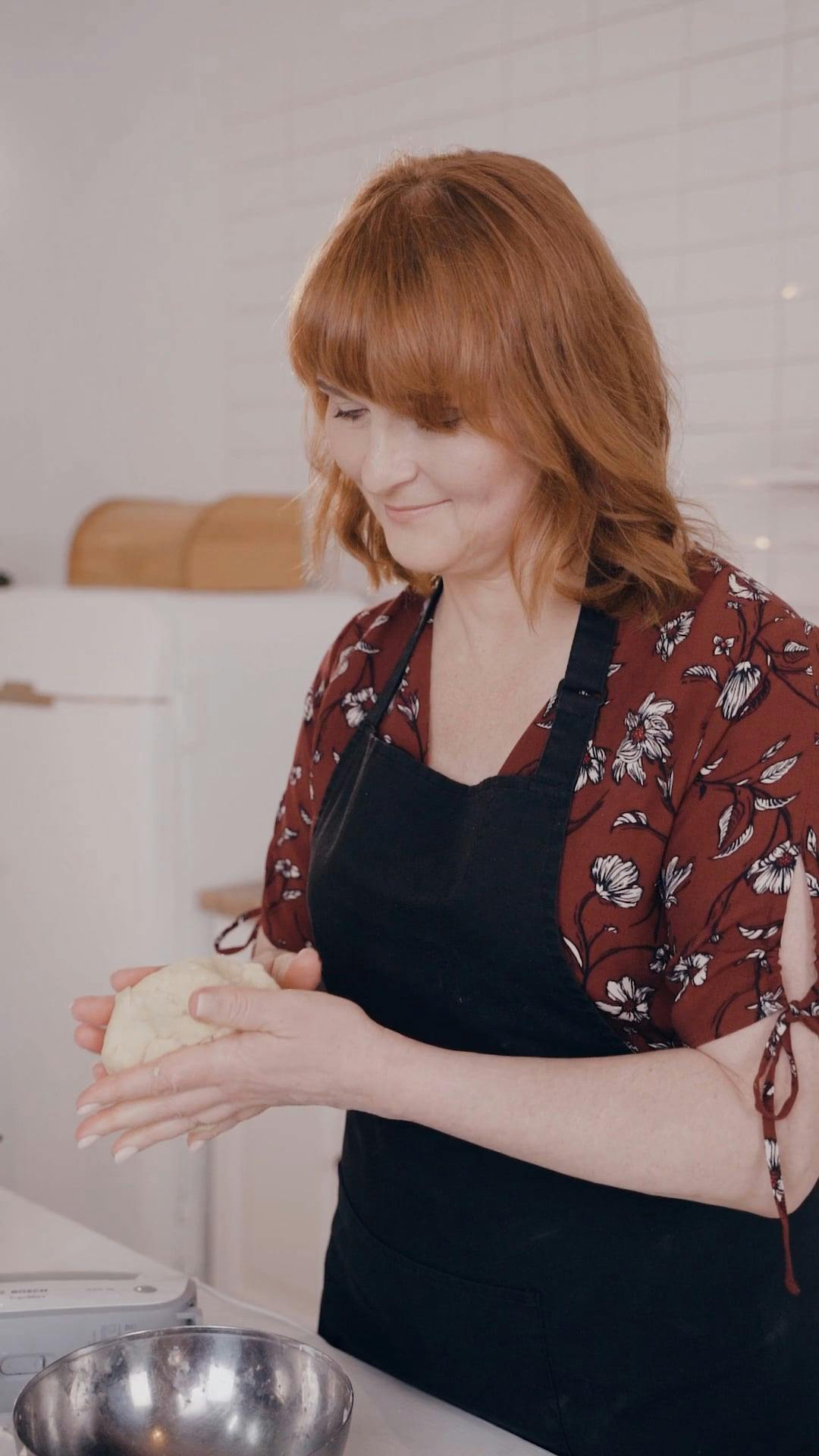 Person Mixing Dough in Bowl · Free Stock Video