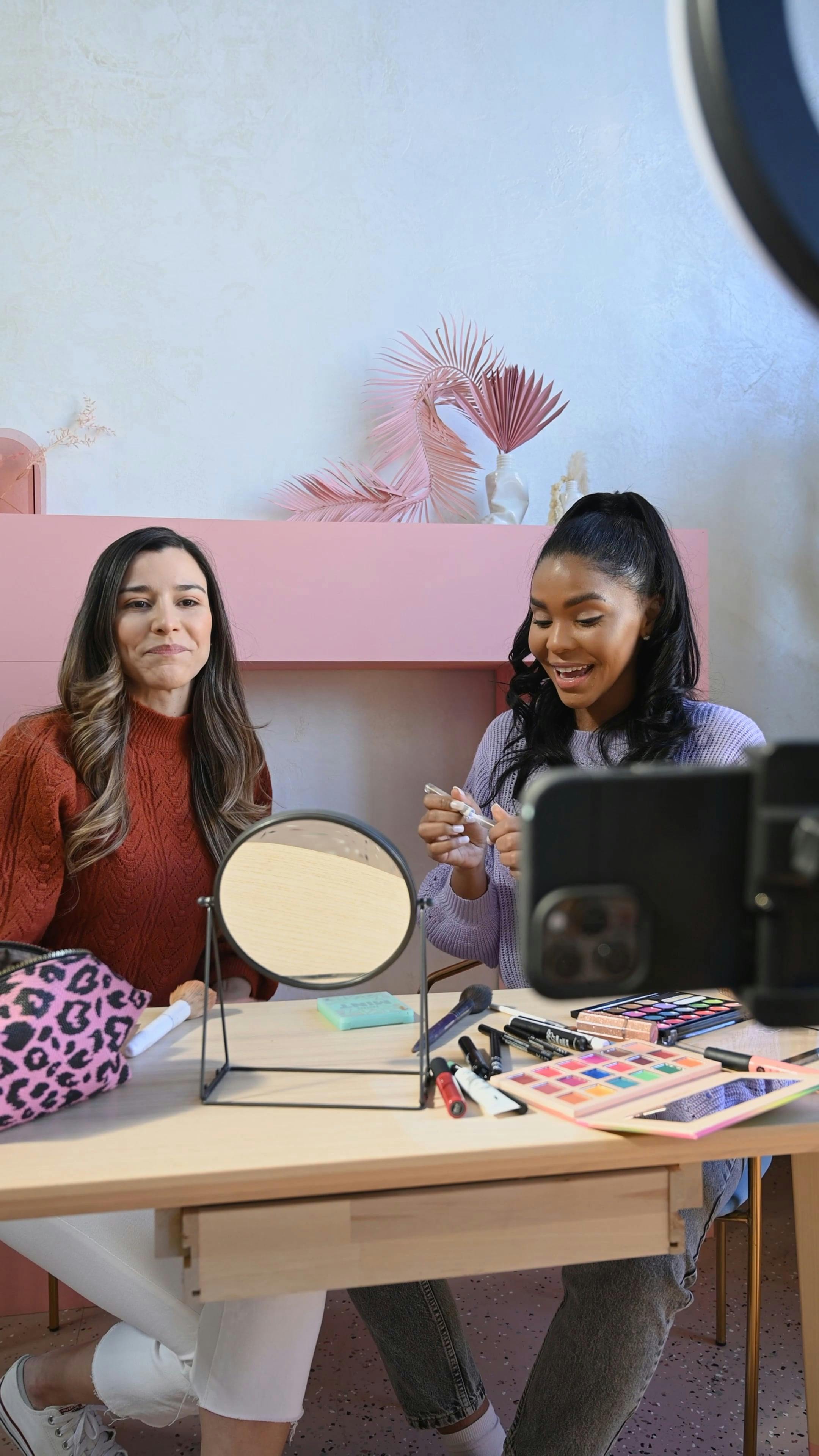 Women Doing a Makeup Vlog Free Stock Video Footage, Royalty-Free 4K ...