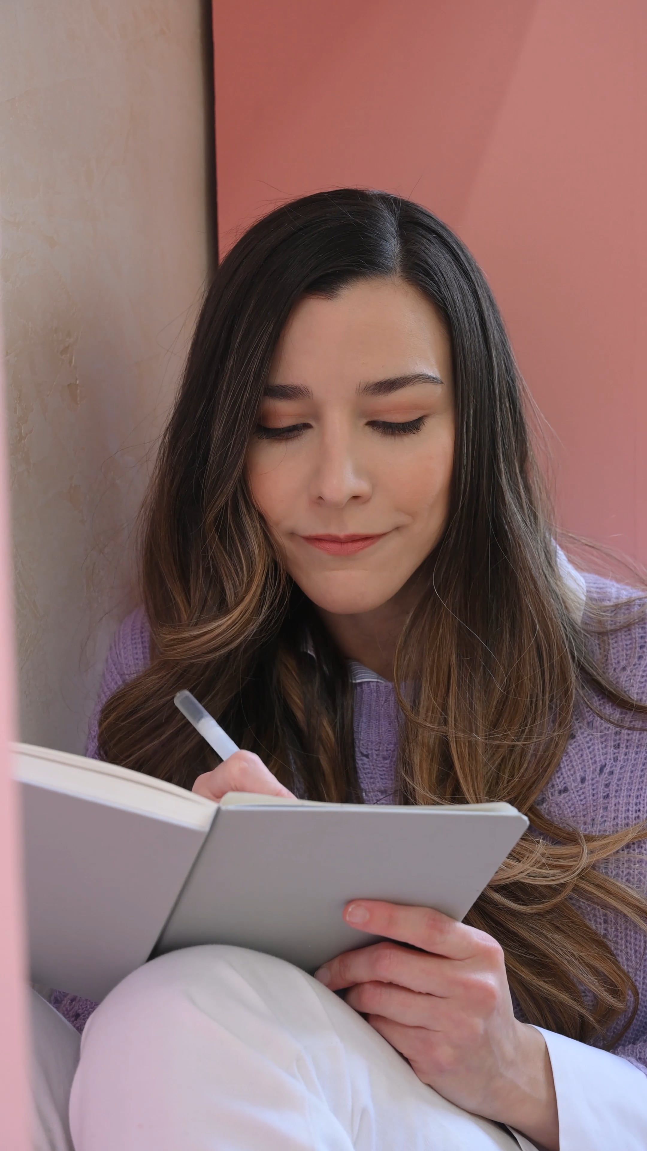Woman Writing on Notebook · Free Stock Video