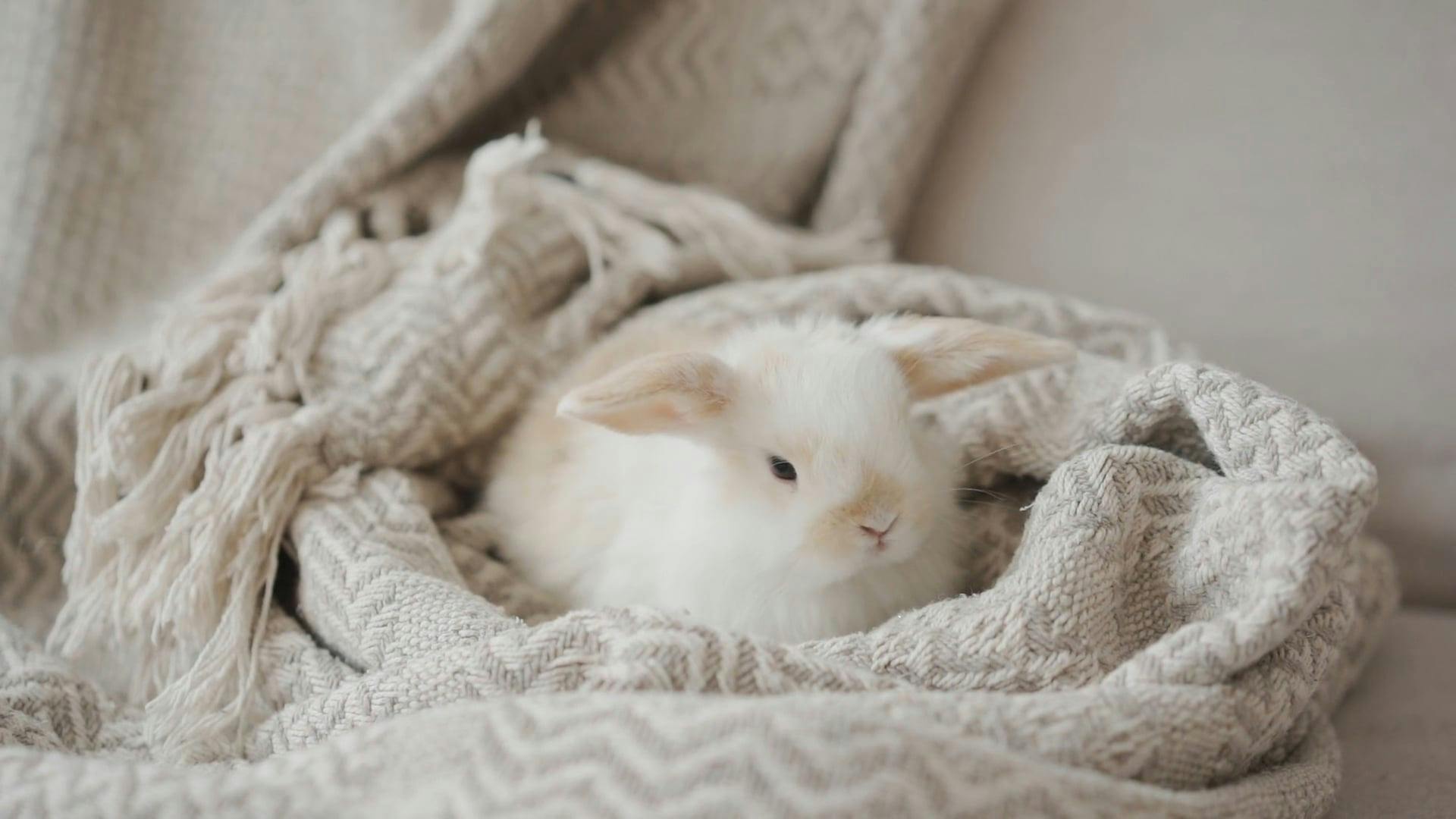 A Rabbit on a Blanket · Free Stock Video