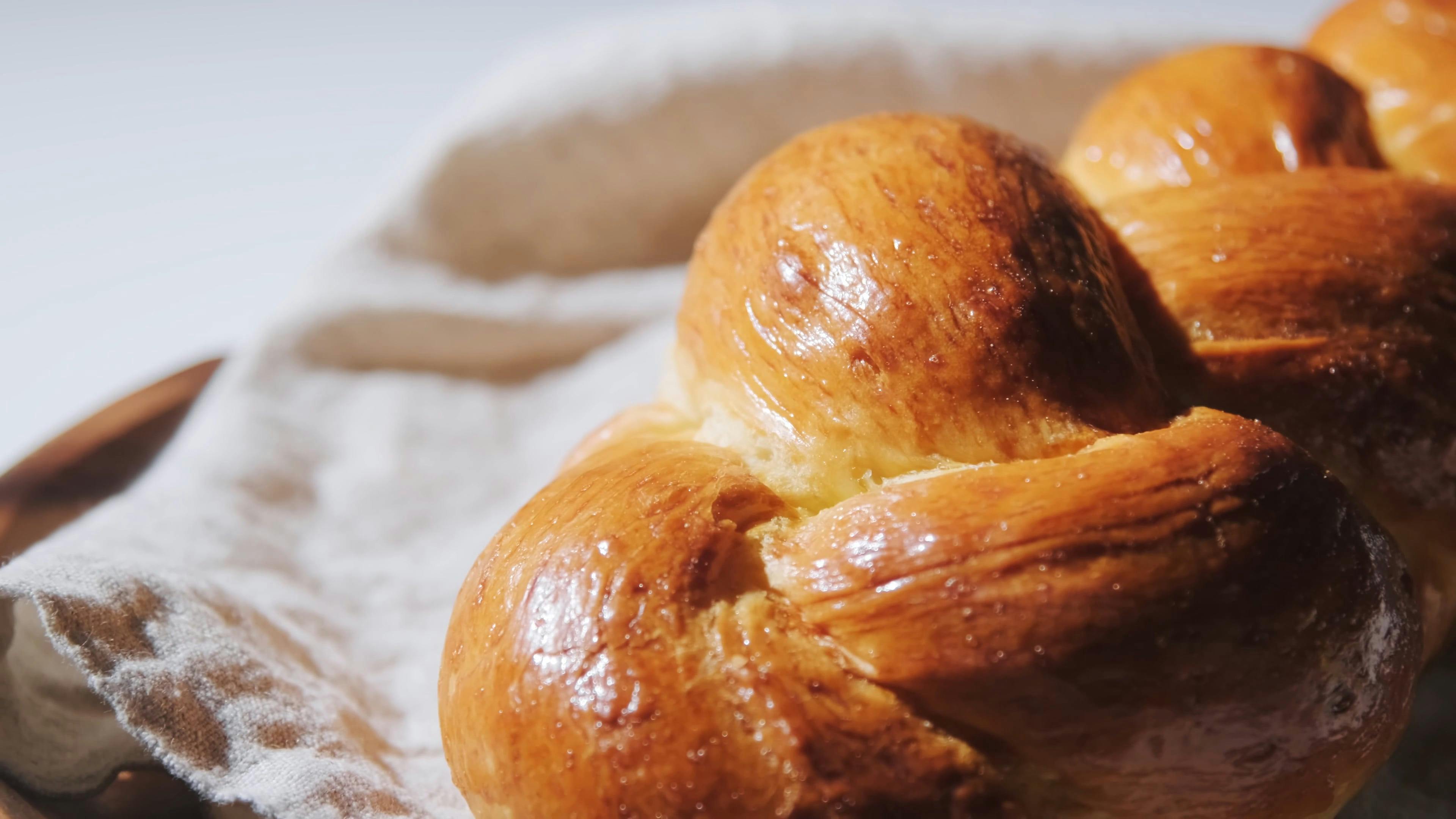 Close-up Video of a Bread · Free Stock Video