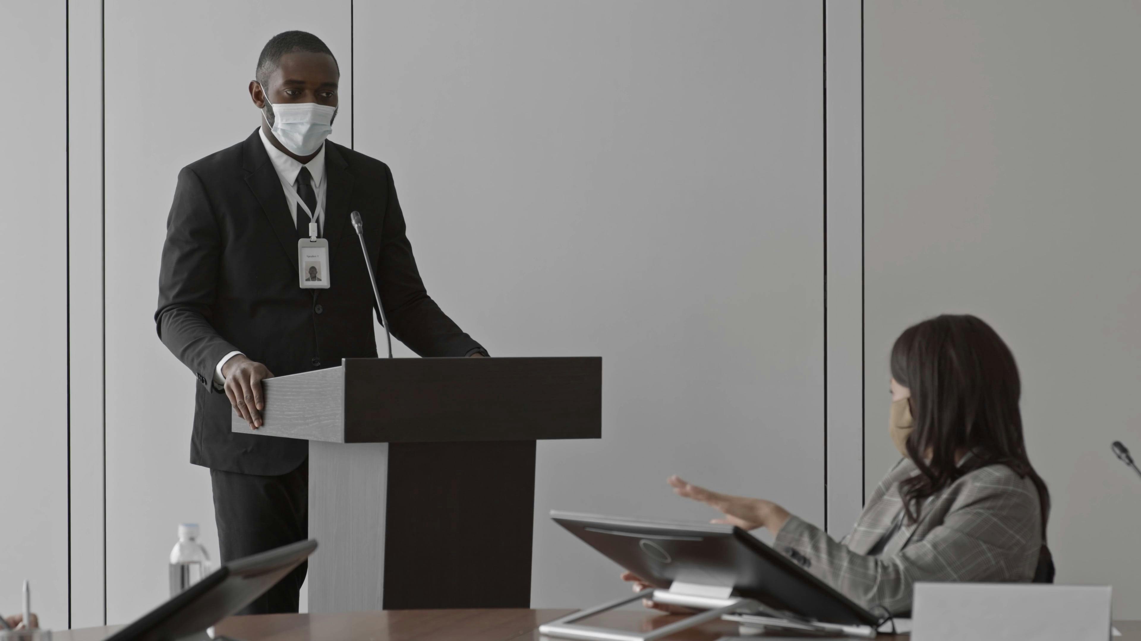 Man Standing in a Podium Free Stock Video Footage, Royalty-Free 4K & HD ...