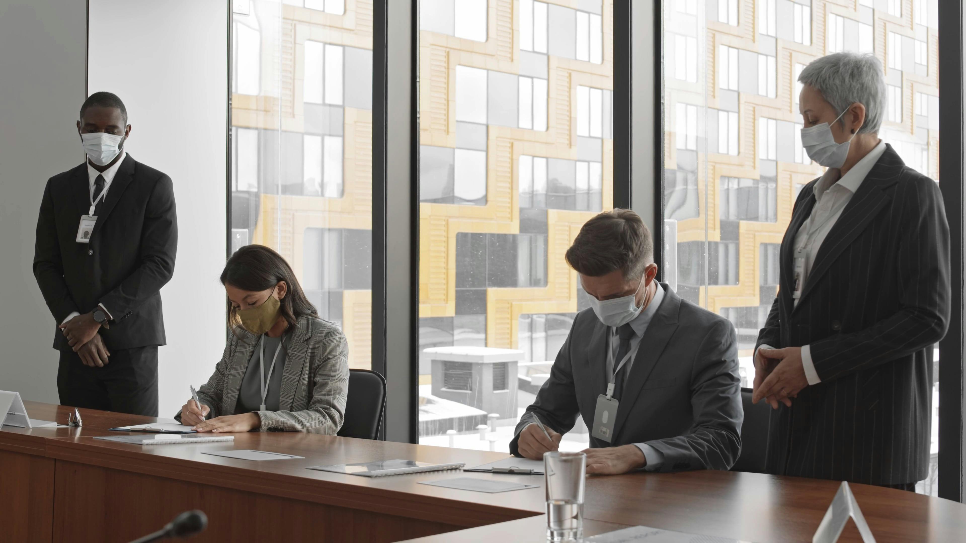 Politicians Signing Agreement And Shaking Hands Free Stock Video ...