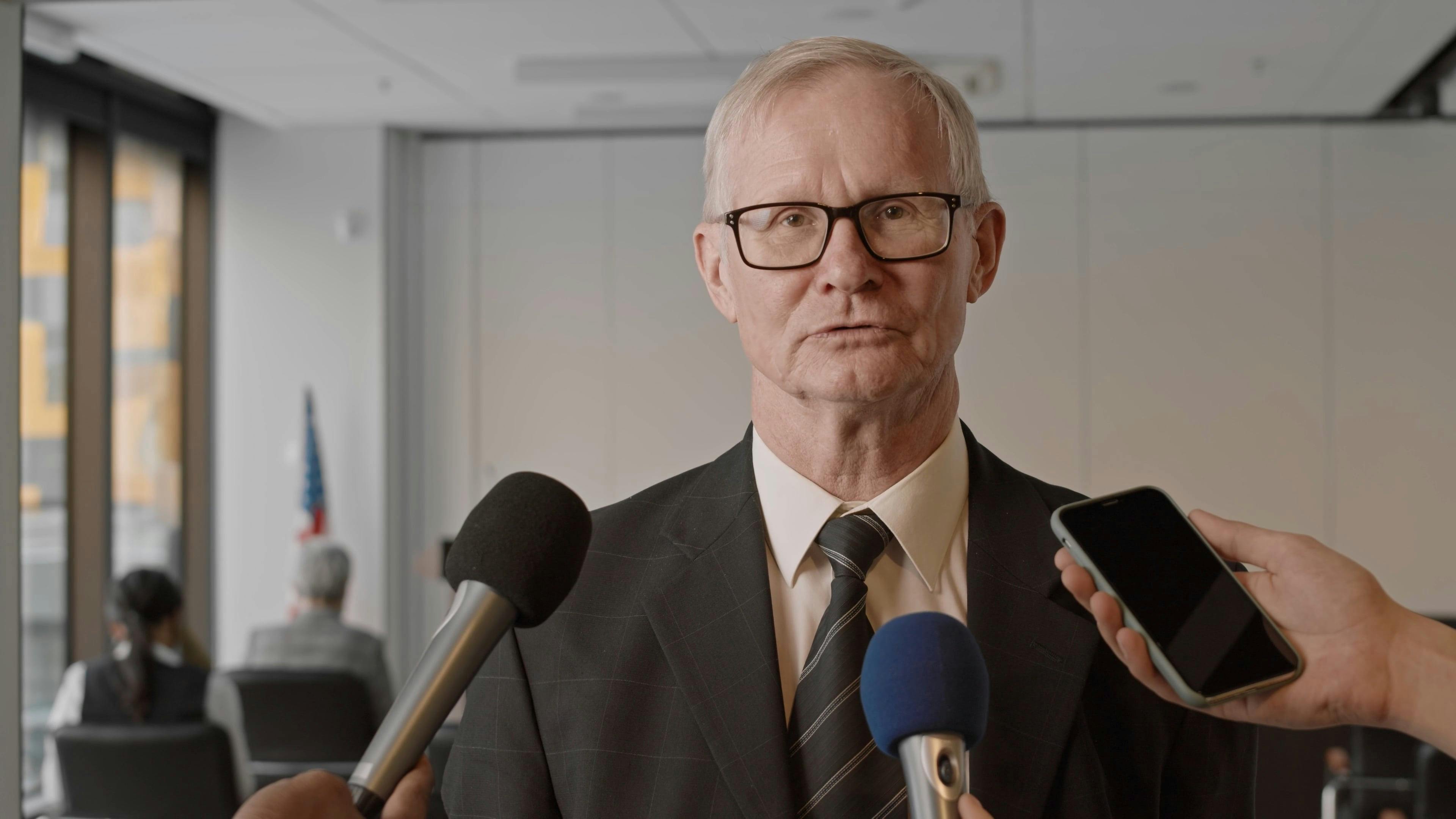 Reporter Interviewing Woman at Crime Scene Free Stock Video Footage ...