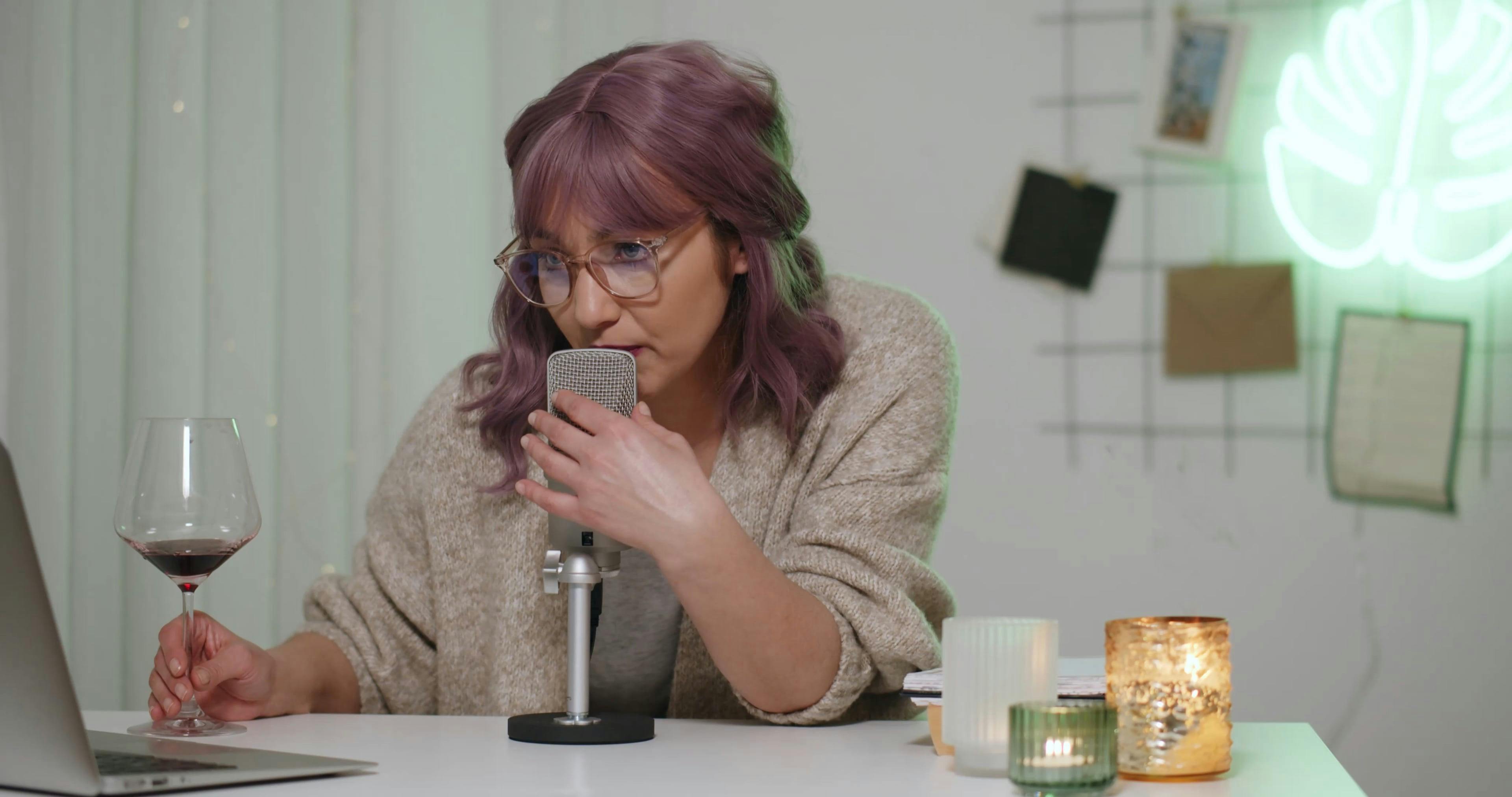 Woman Recording ASMR Video Free Stock Video Footage, Royalty-Free 4K ...