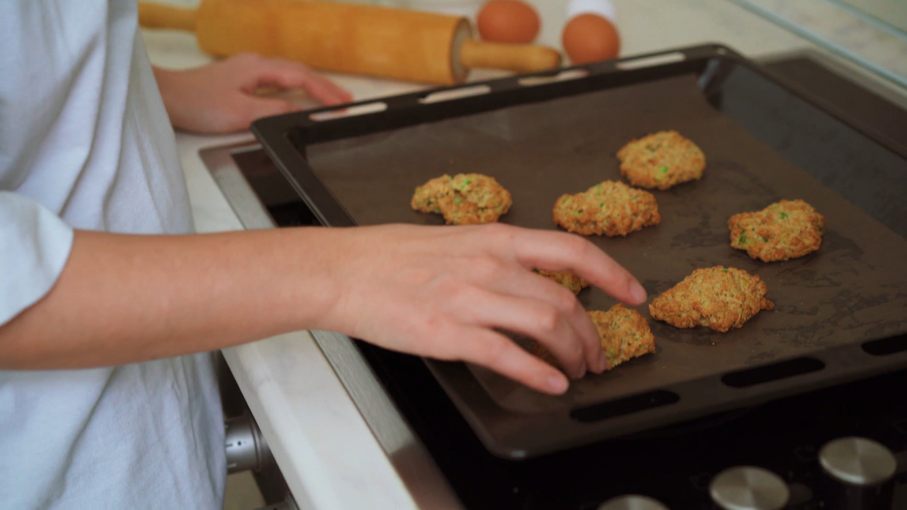 A Woman Eating Cookies Free Stock Video Footage, Royalty-Free 4K & HD ...