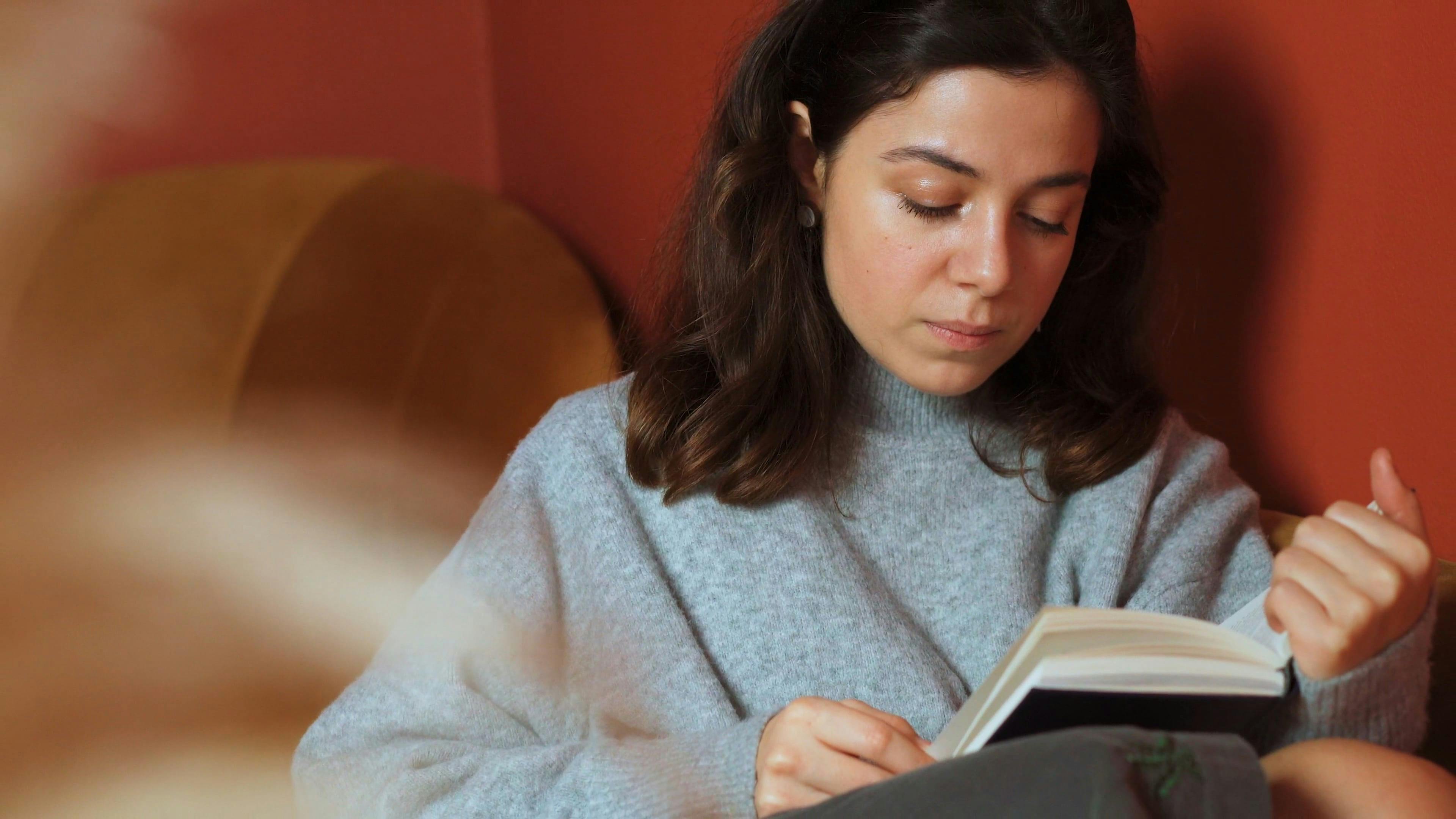 Woman Reading a Book · Free Stock Video