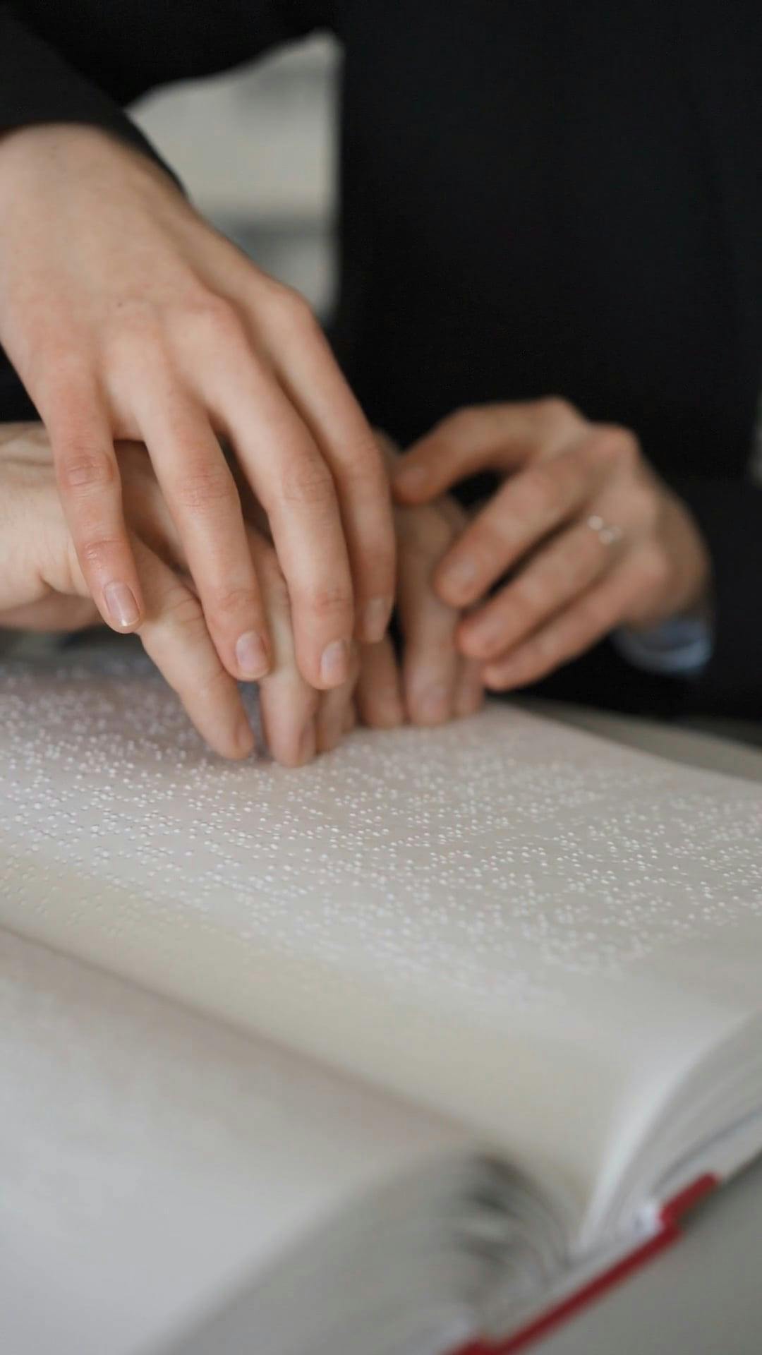 Close-Up Video of Hands Using Braille · Free Stock Video