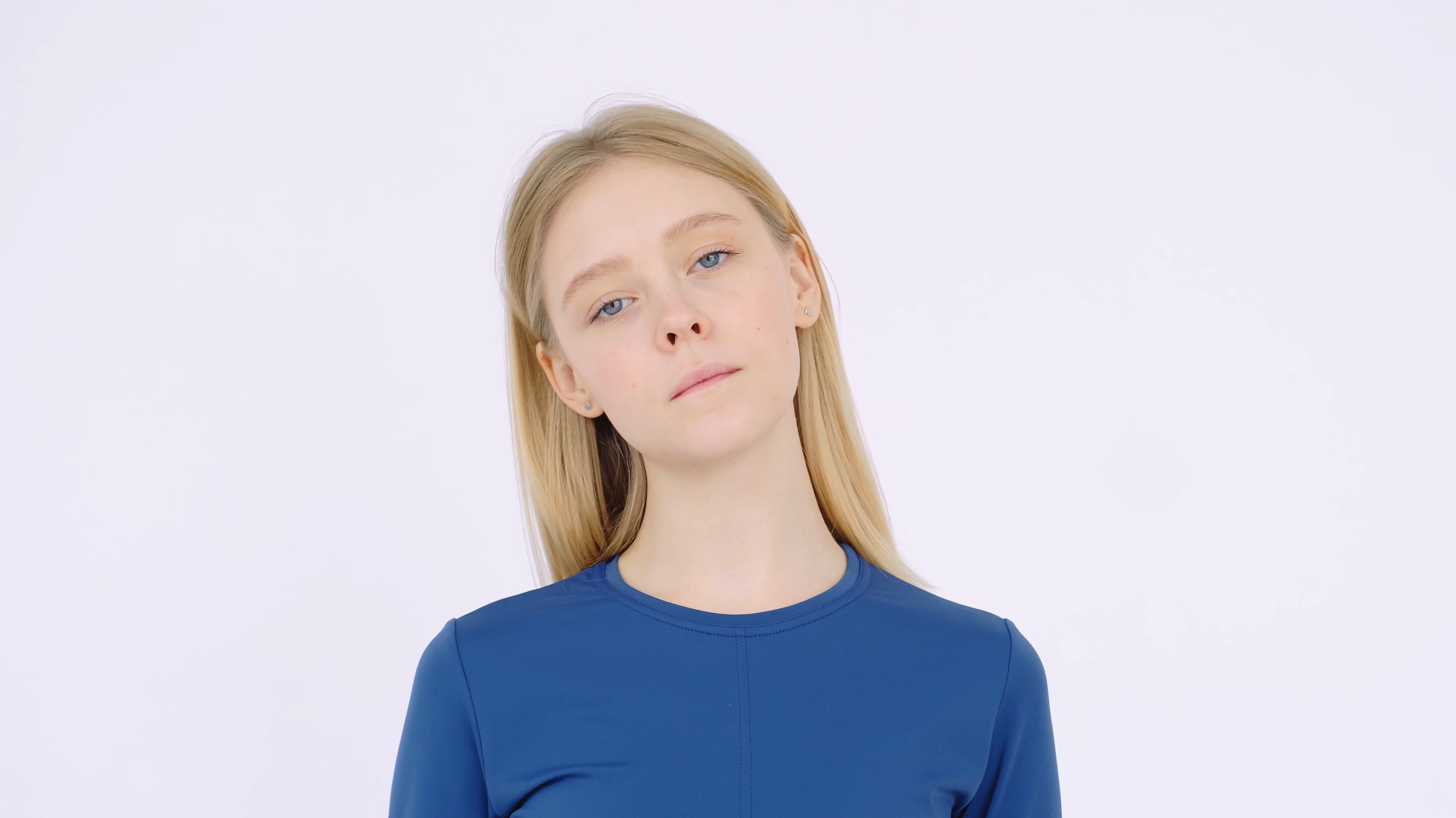 Female Stretching her Neck · Free Stock Video