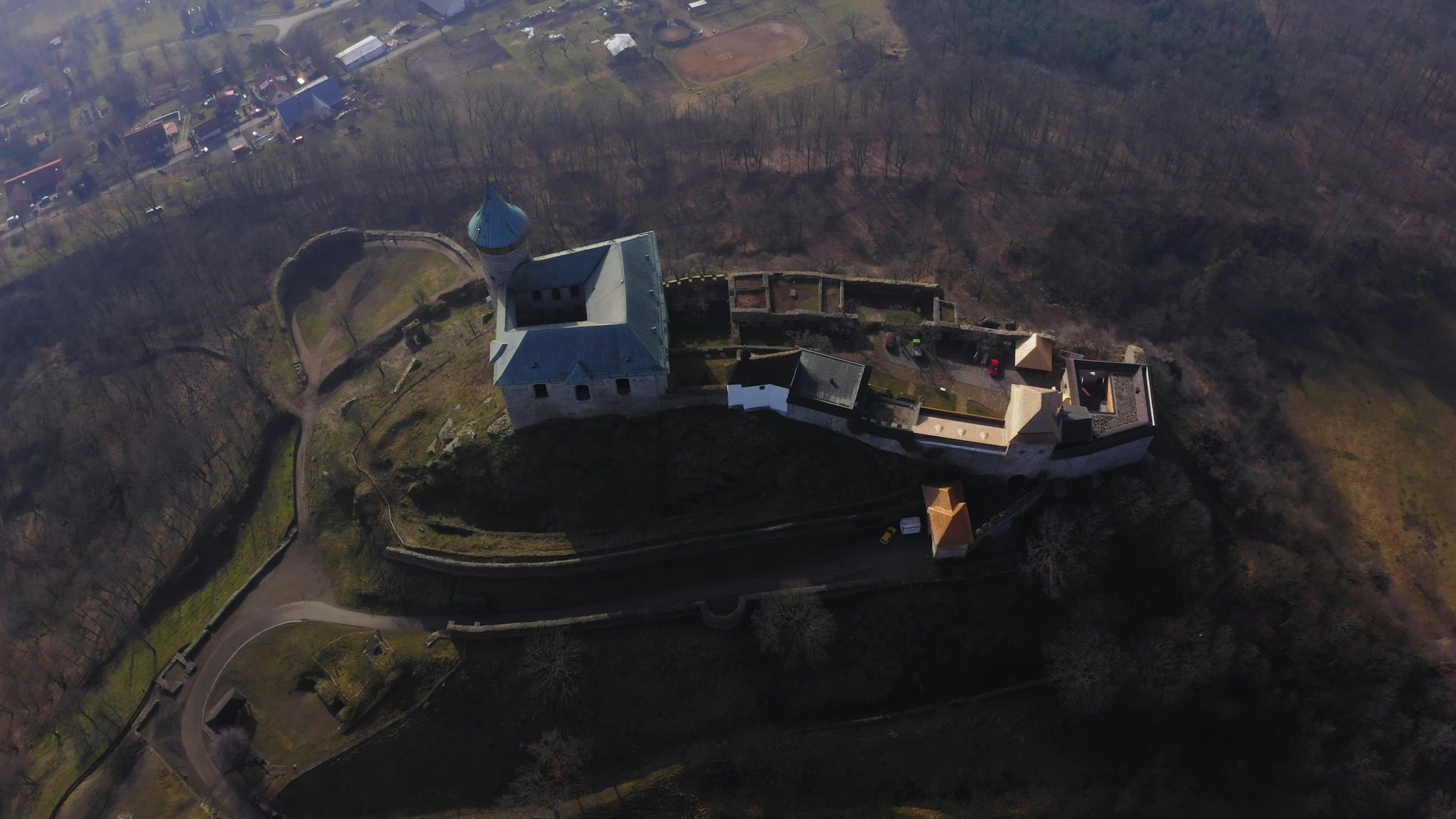 Aerial view of the castle Free Stock Video Footage, Royalty-Free 4K ...