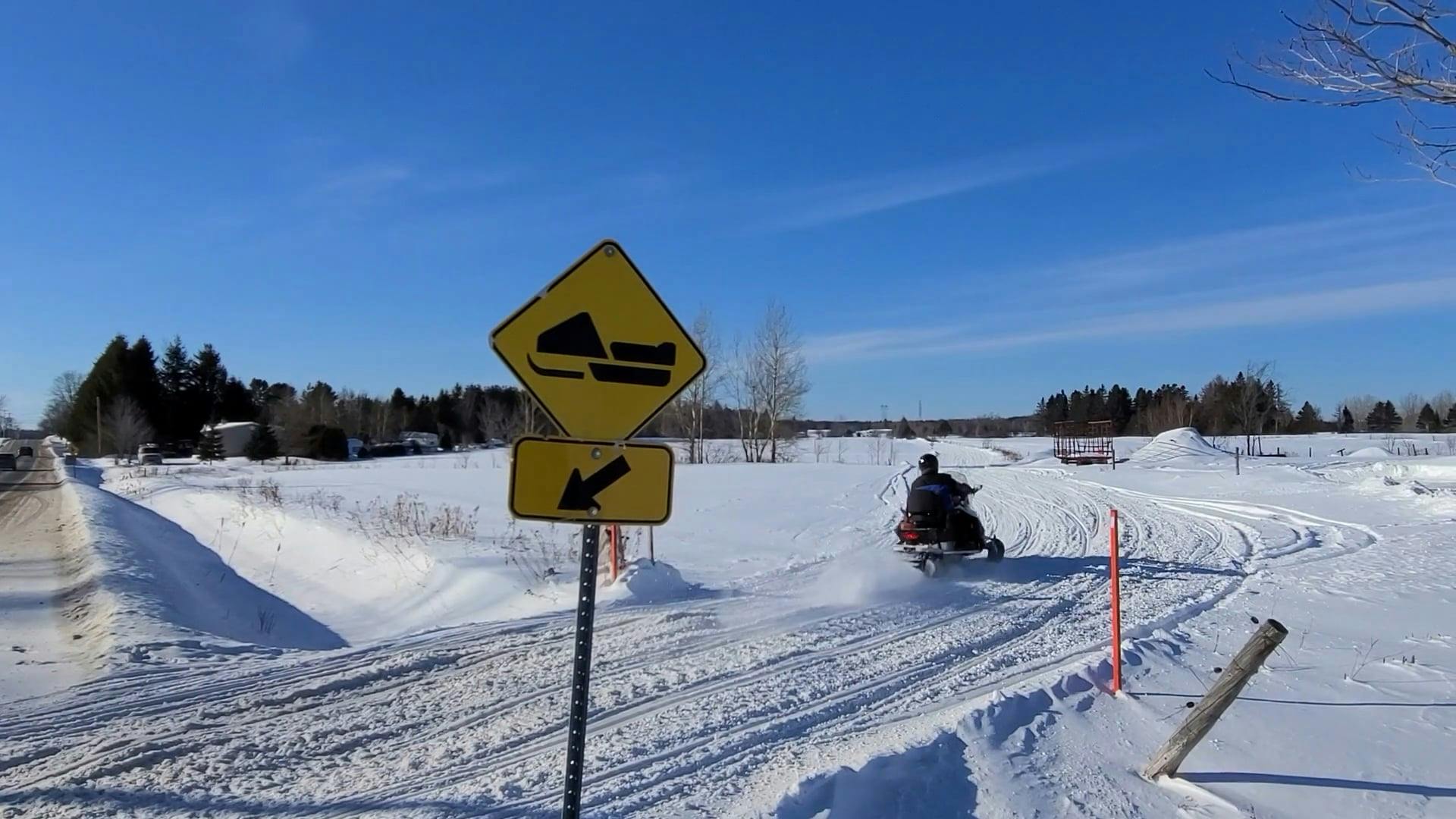 Riding a Snowmobile in the Mountains of Canada Free Stock Video Footage ...