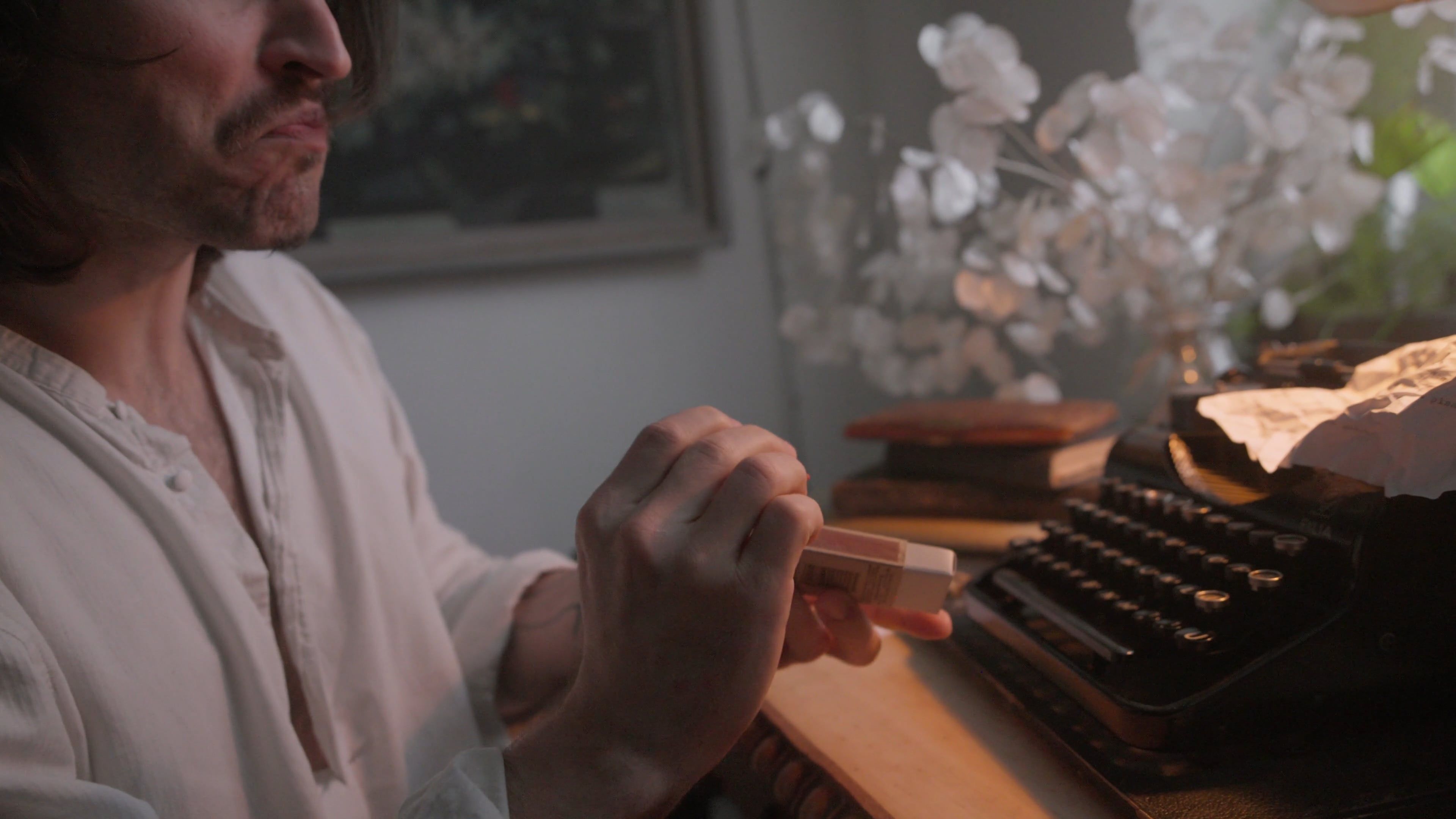 A Man Burning a Paper with a Matchstick Free Stock Video Footage ...