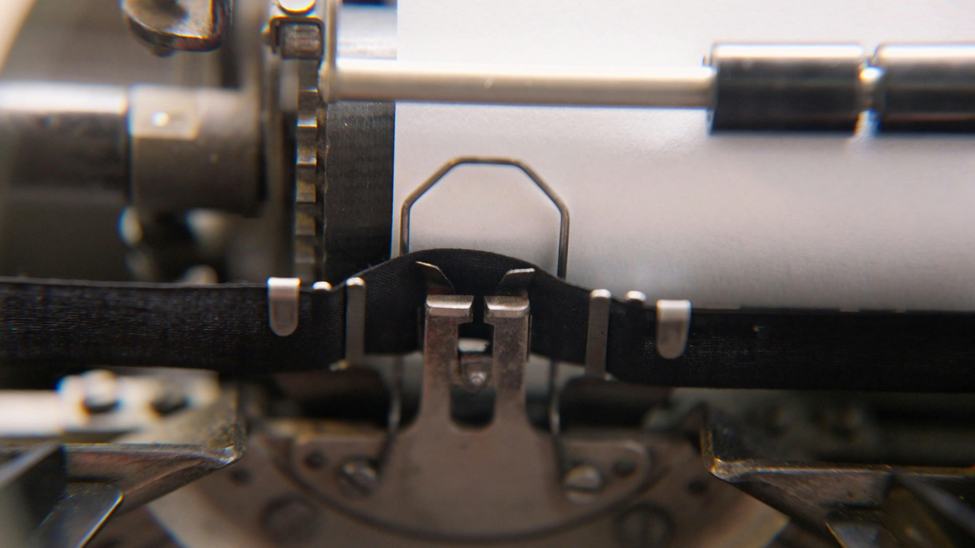 Close-Up View of Making a Letter by Using a Typewriter Free Stock Video ...