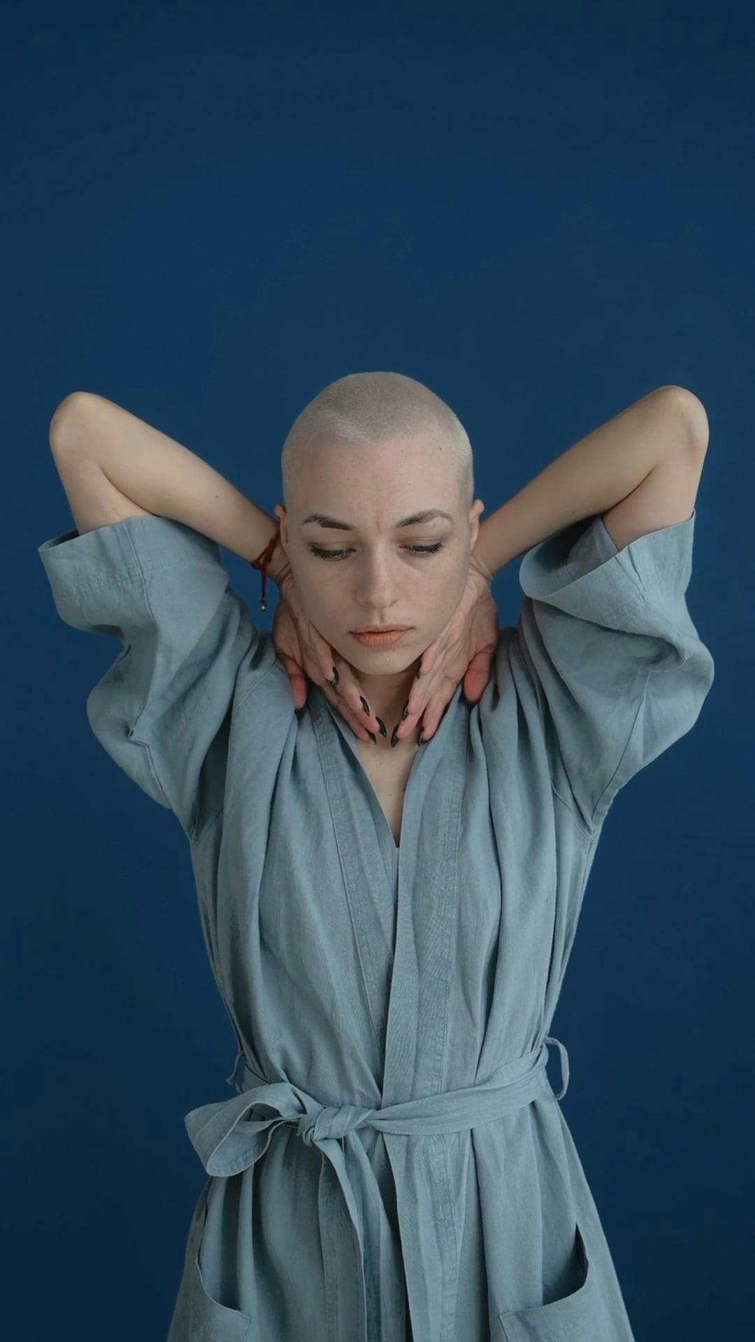 A Bald Woman Relaxing Her Body Free Stock Video Footage, Royalty-Free ...