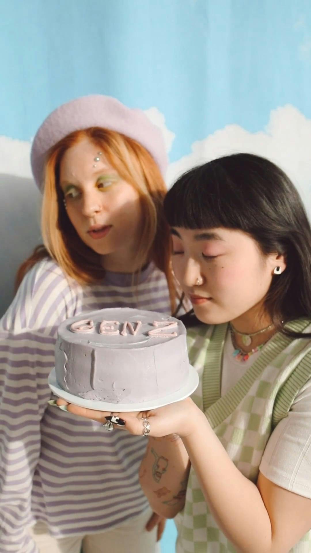 Two Young Women and a Gen Z Cake Free Stock Video Footage, Royalty-Free ...