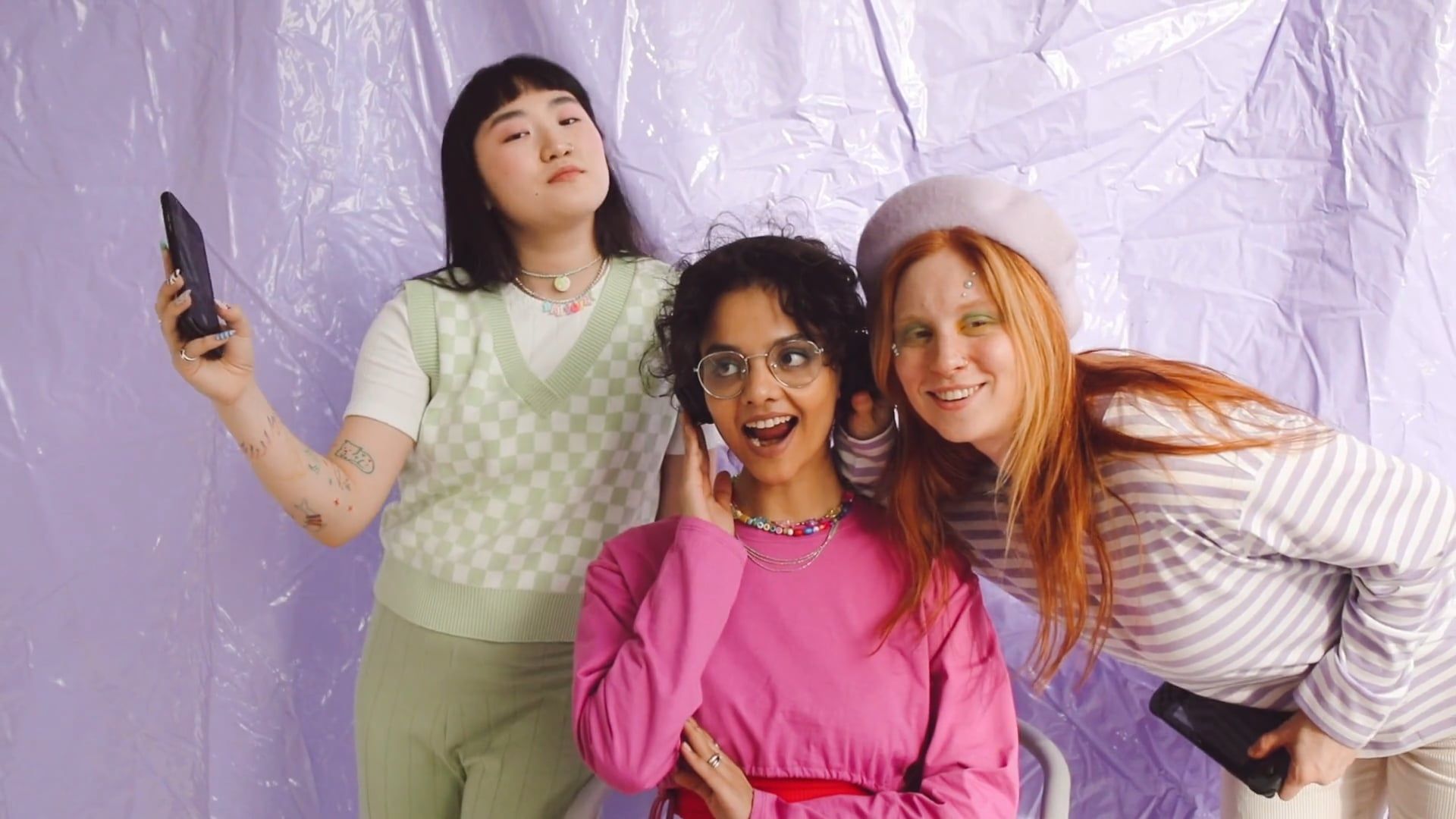 Three Young Women Having Fun and Smiling · Free Stock Video