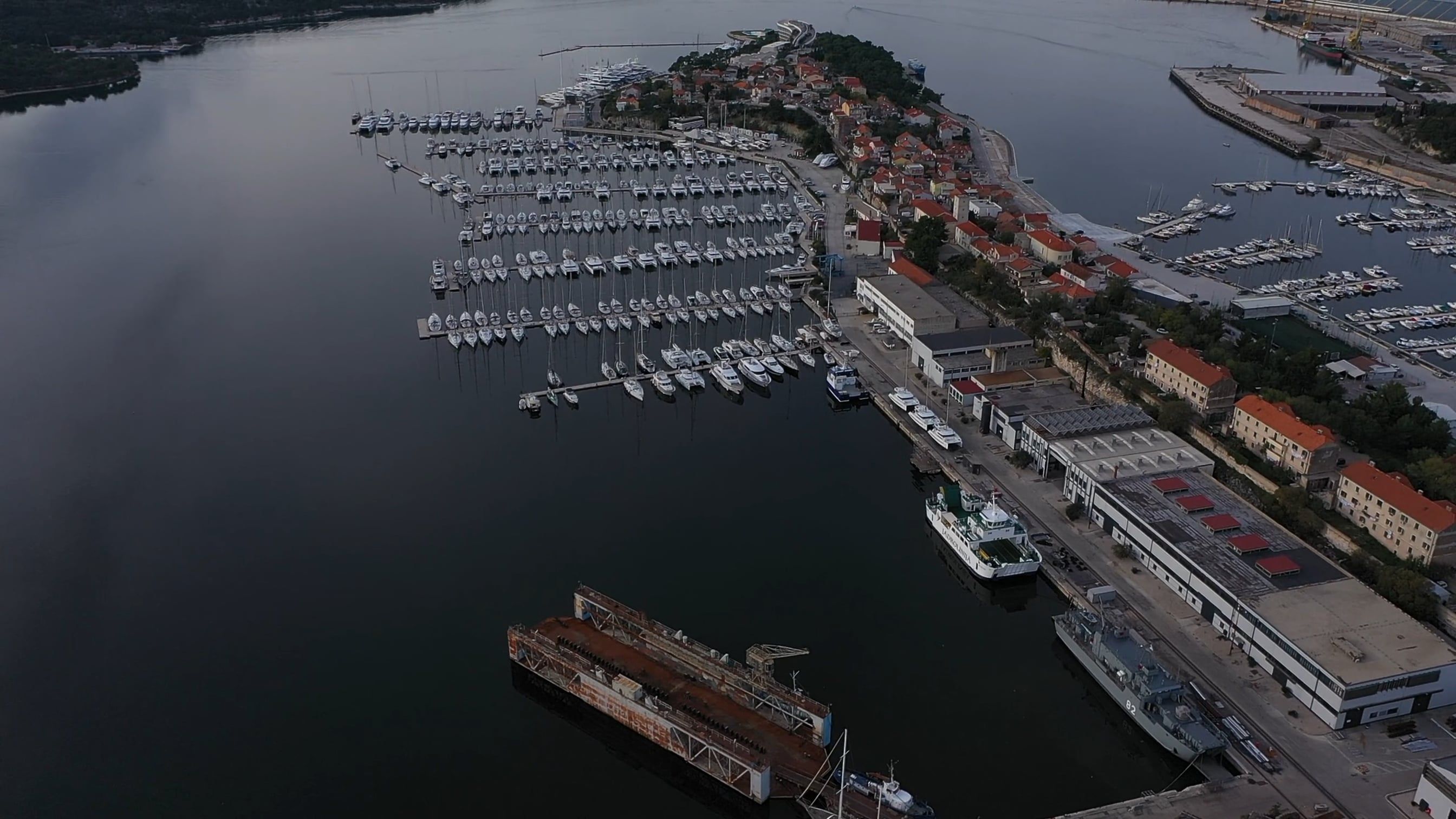 Drone Footage of a Harbor Free Stock Video Footage, Royalty-Free 4K ...