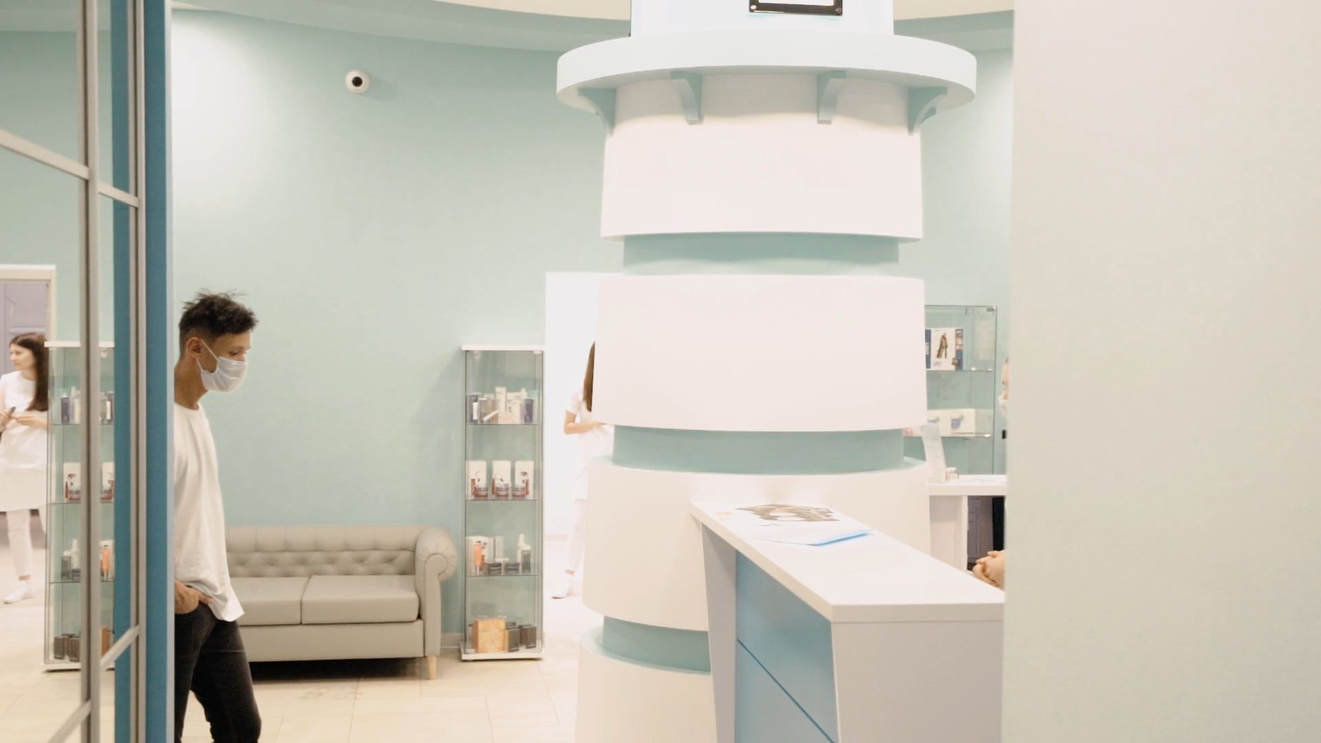 Couple Walking Towards the Counter in the Hospital Free Stock Video ...