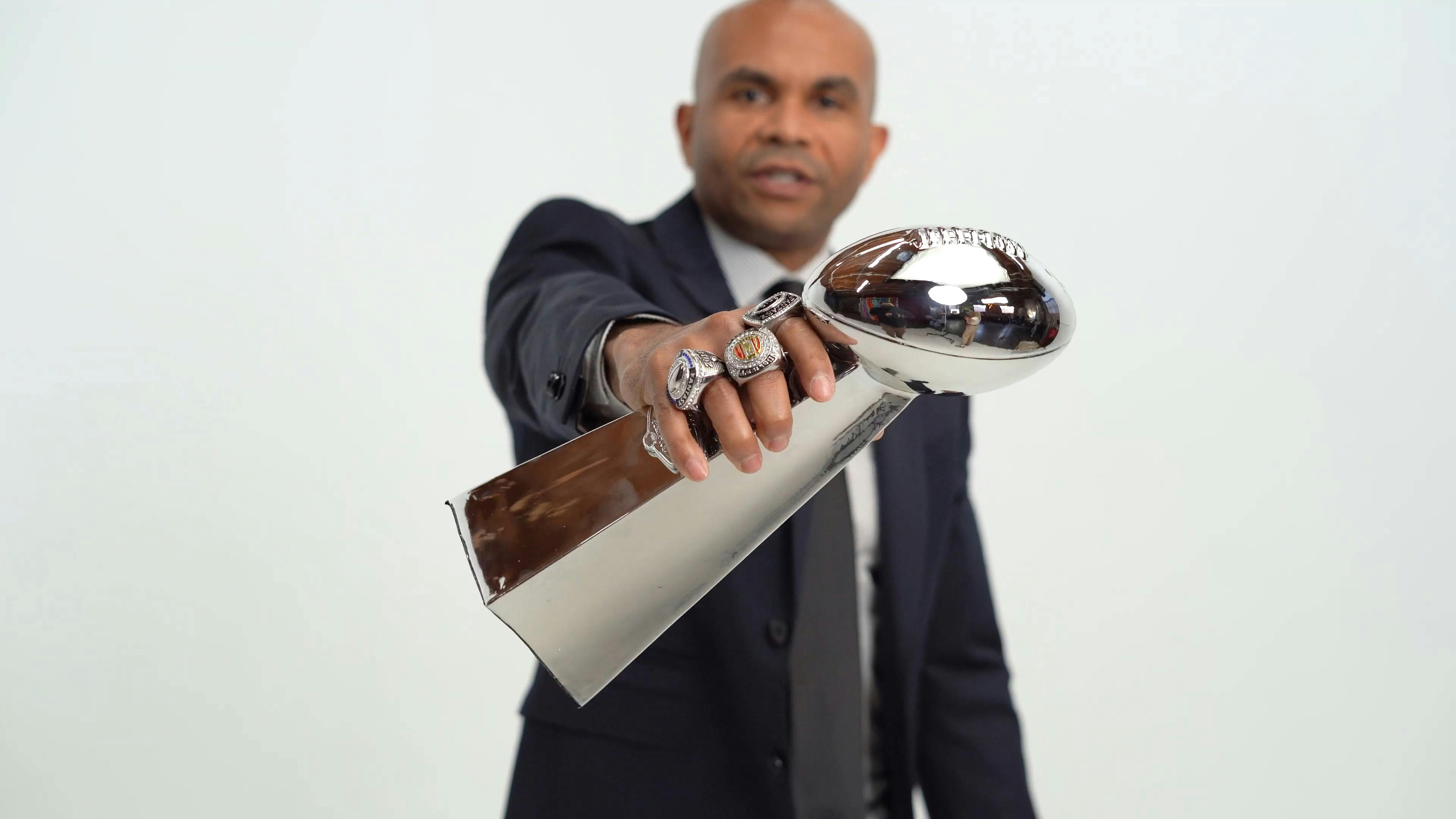 A Man Showing His Trophy and Rings · Free Stock Video