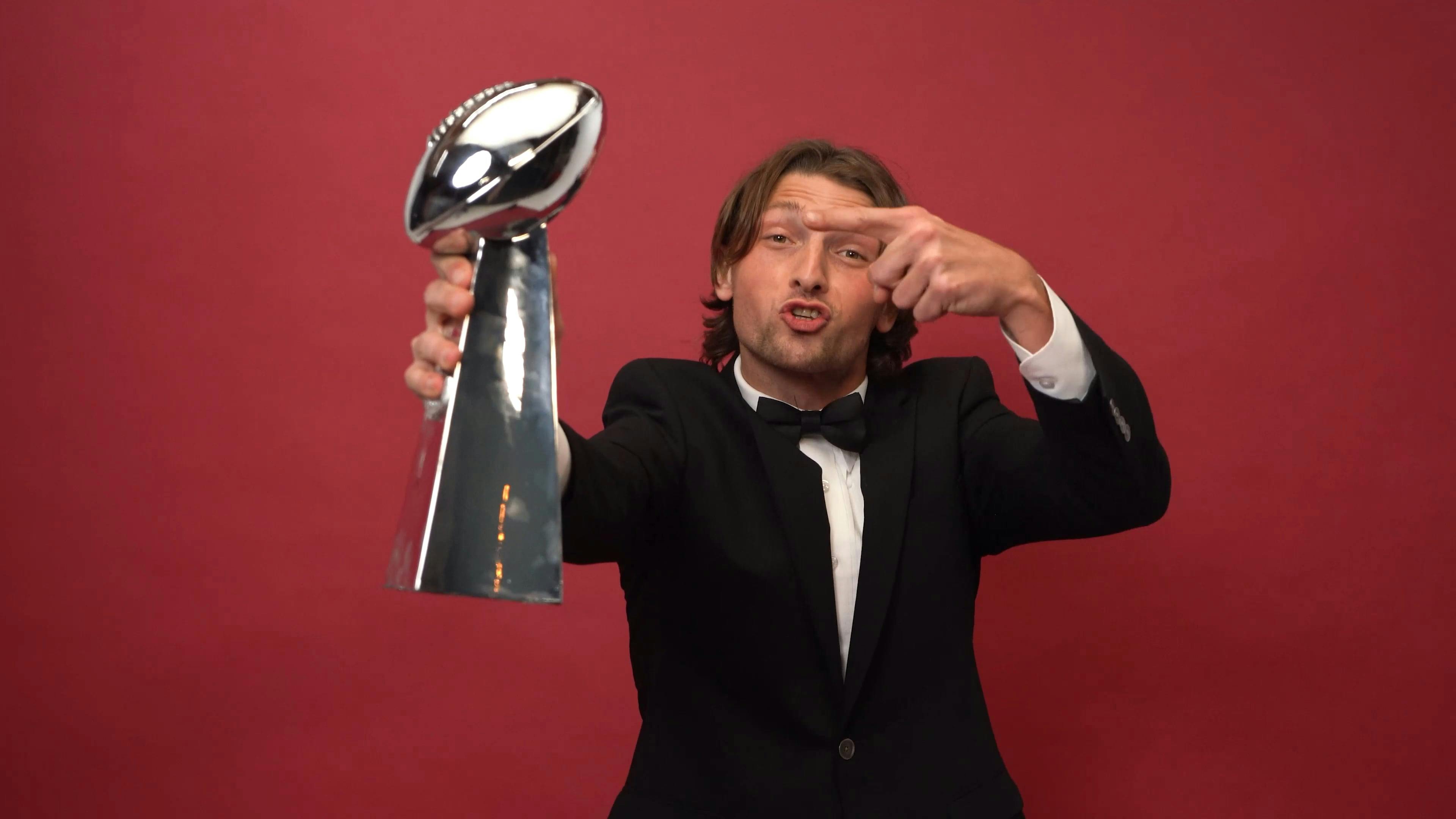 A Man Showing Off His Trophy Free Stock Video Footage, Royalty-Free 4K ...