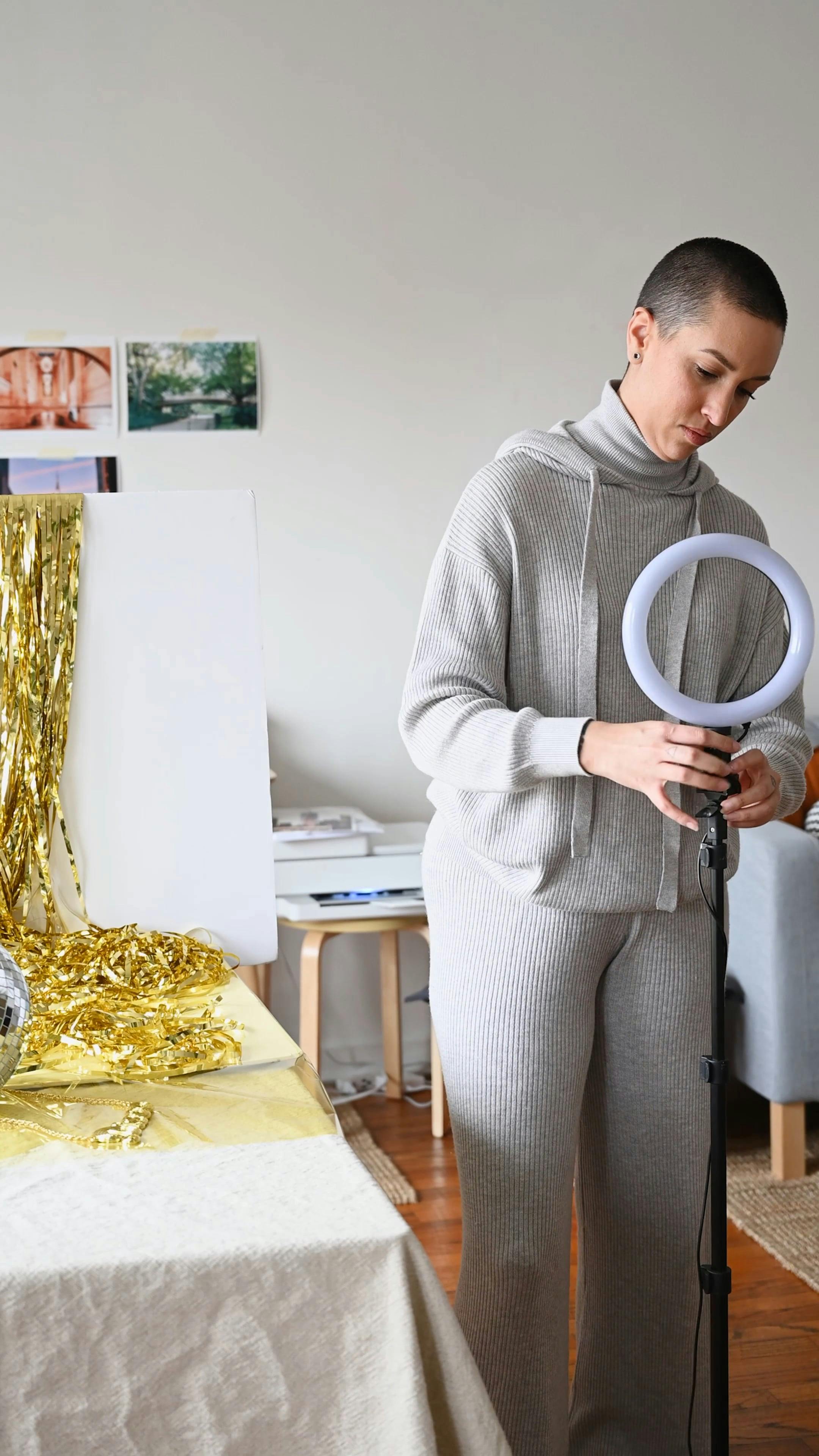 Woman Setting Up a Ring Light Free Stock Video Footage, Royalty-Free 4K ...