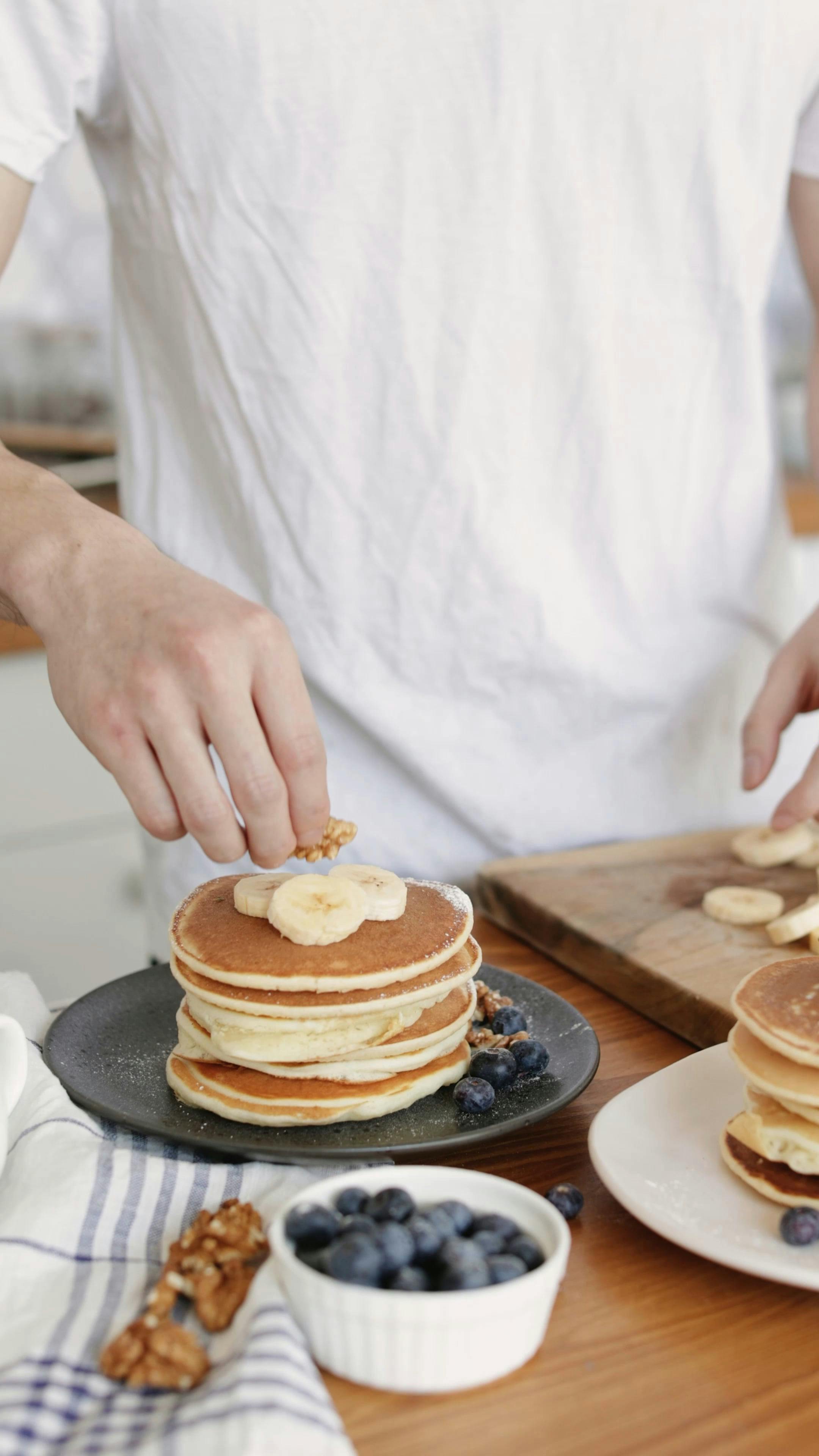 Putting Toppings on a Pancake Free Stock Video Footage, Royalty-Free 4K ...