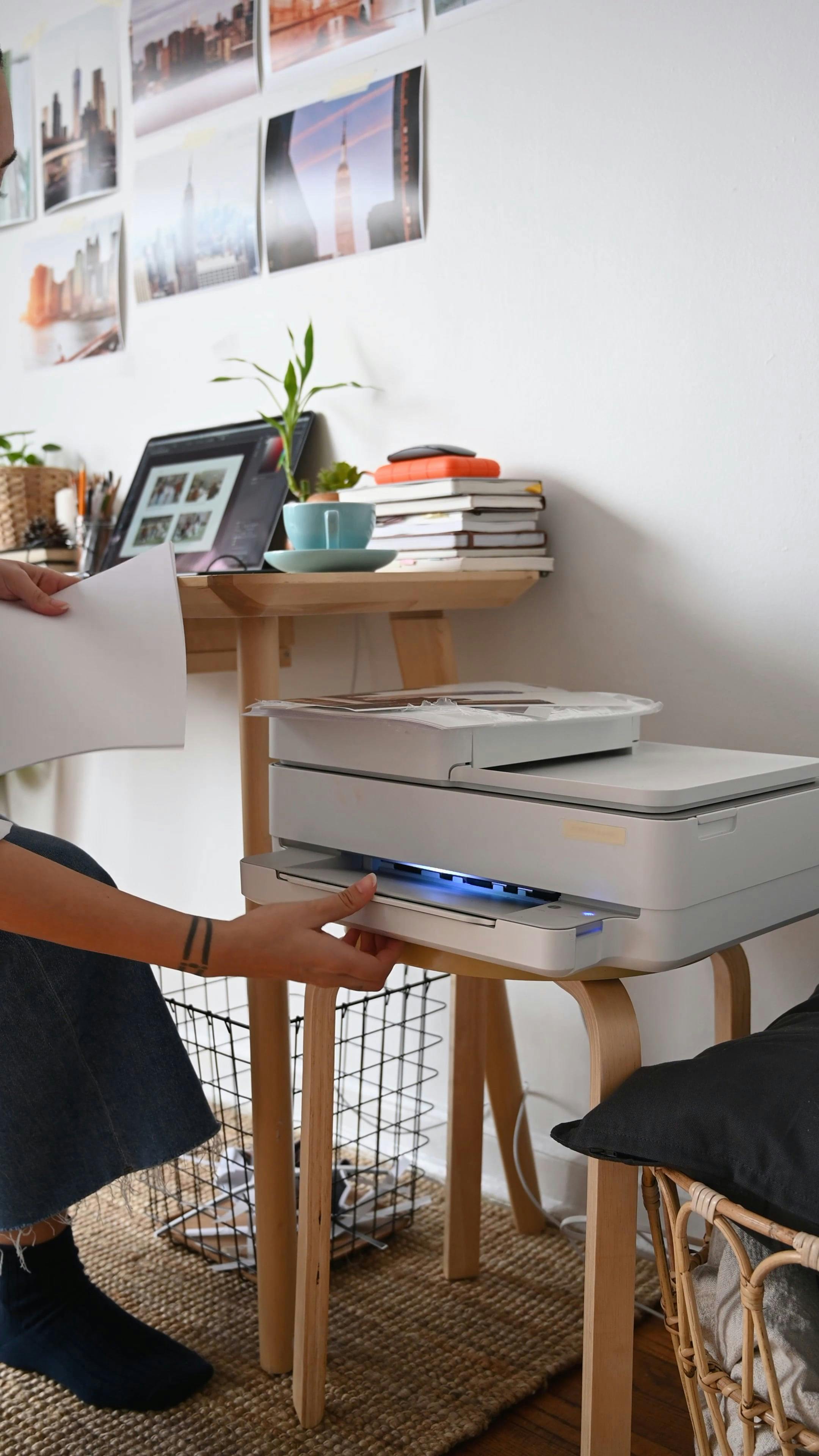 Woman Putting Papers On a Printer Free Stock Video Footage, Royalty ...
