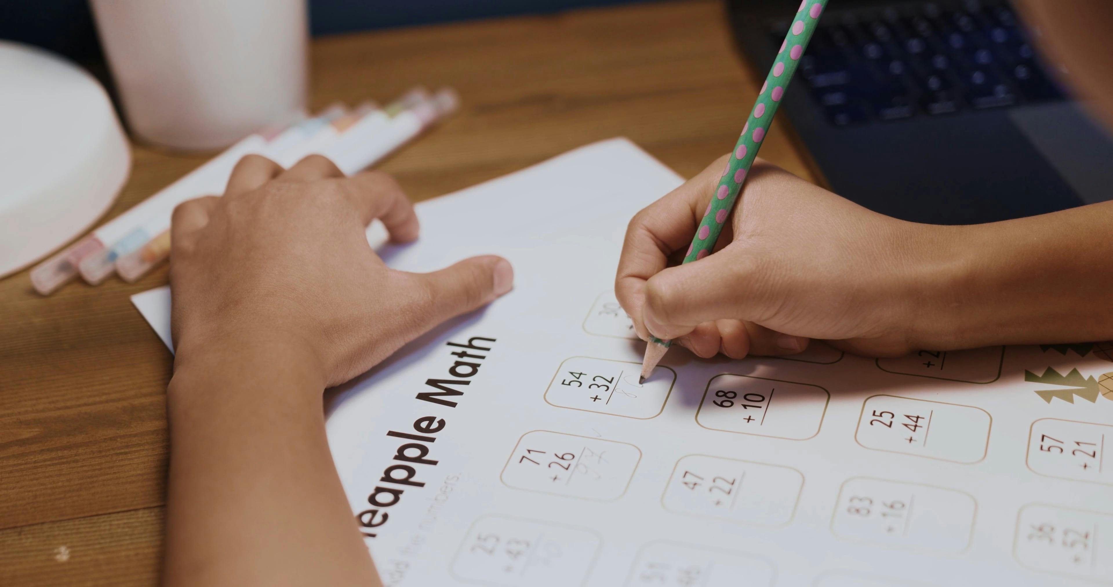 Close-Up Video of a Person Answering a Test Paper · Free Stock Video