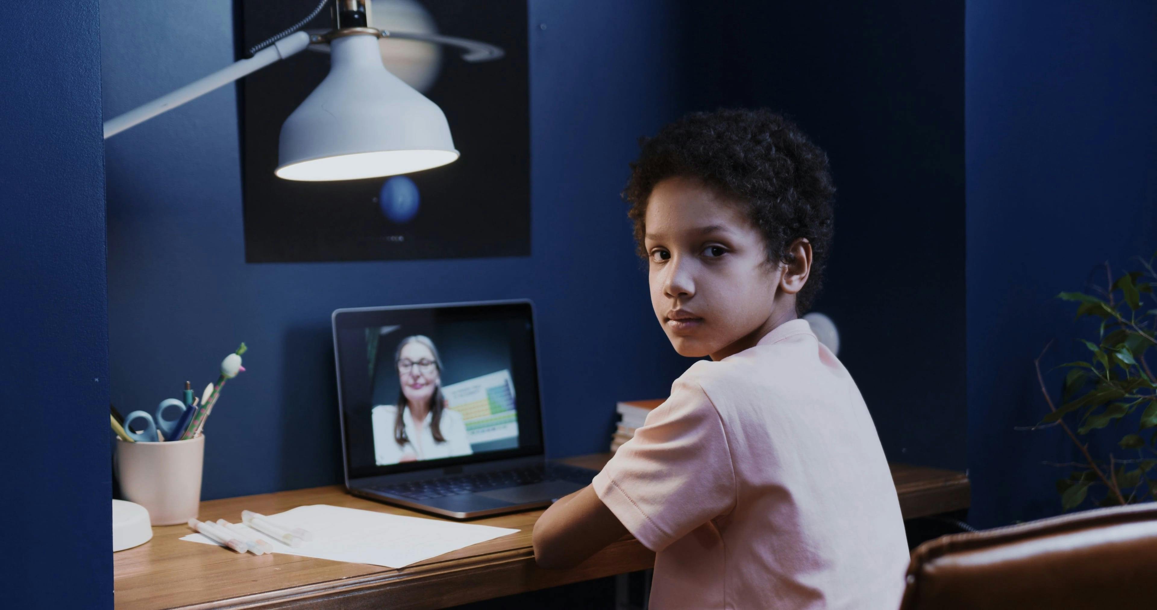 A Kid Having Online Class · Free Stock Video