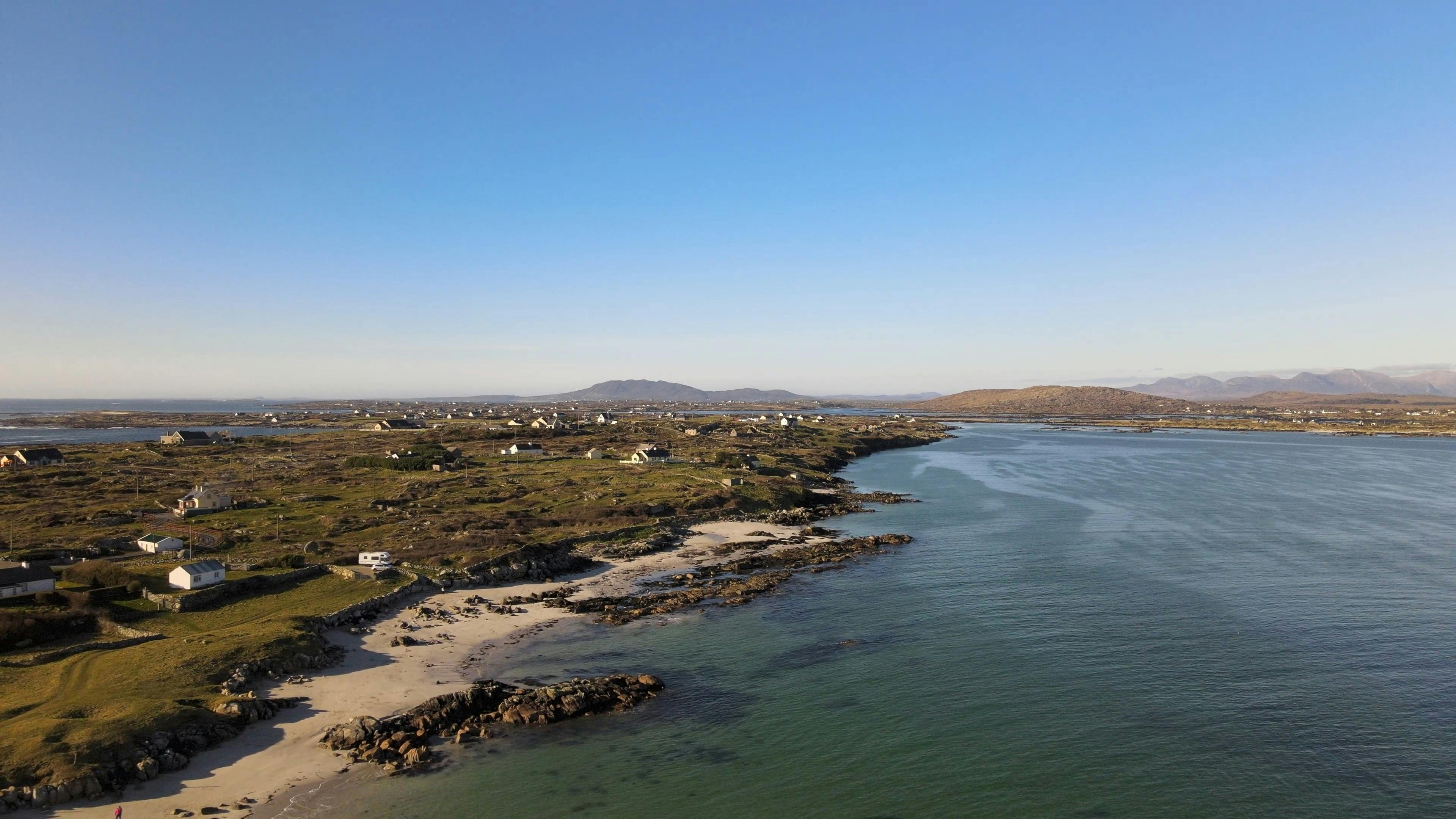 mweenish beach, 경치, 경치가 좋은, 고요한, 공중 촬영, 광대 한 대양, 그림 같은, 넓은 바다, 대서양, 드론 ...