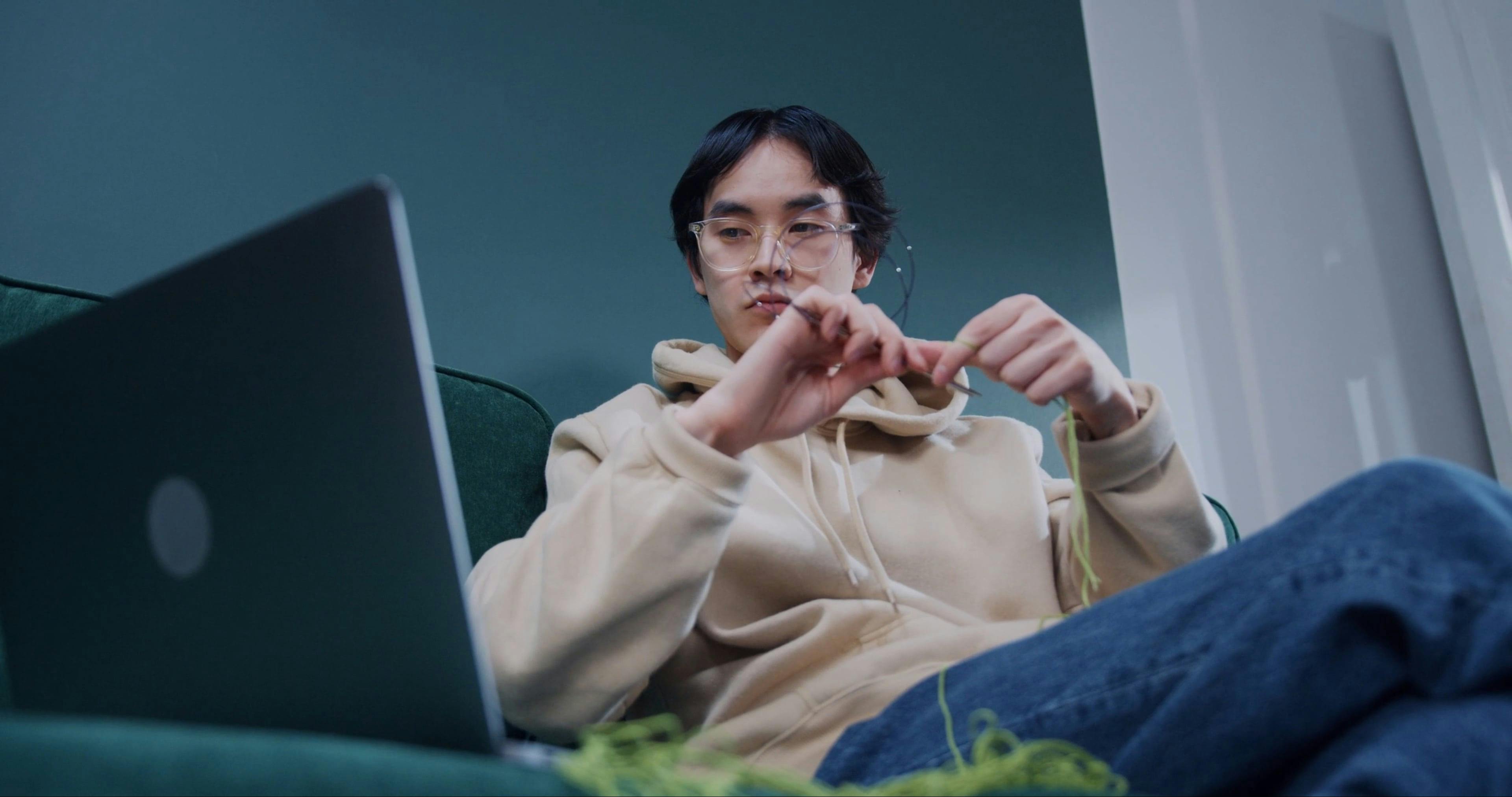 A Man Learning How to Knit Free Stock Video Footage, Royalty-Free 4K ...