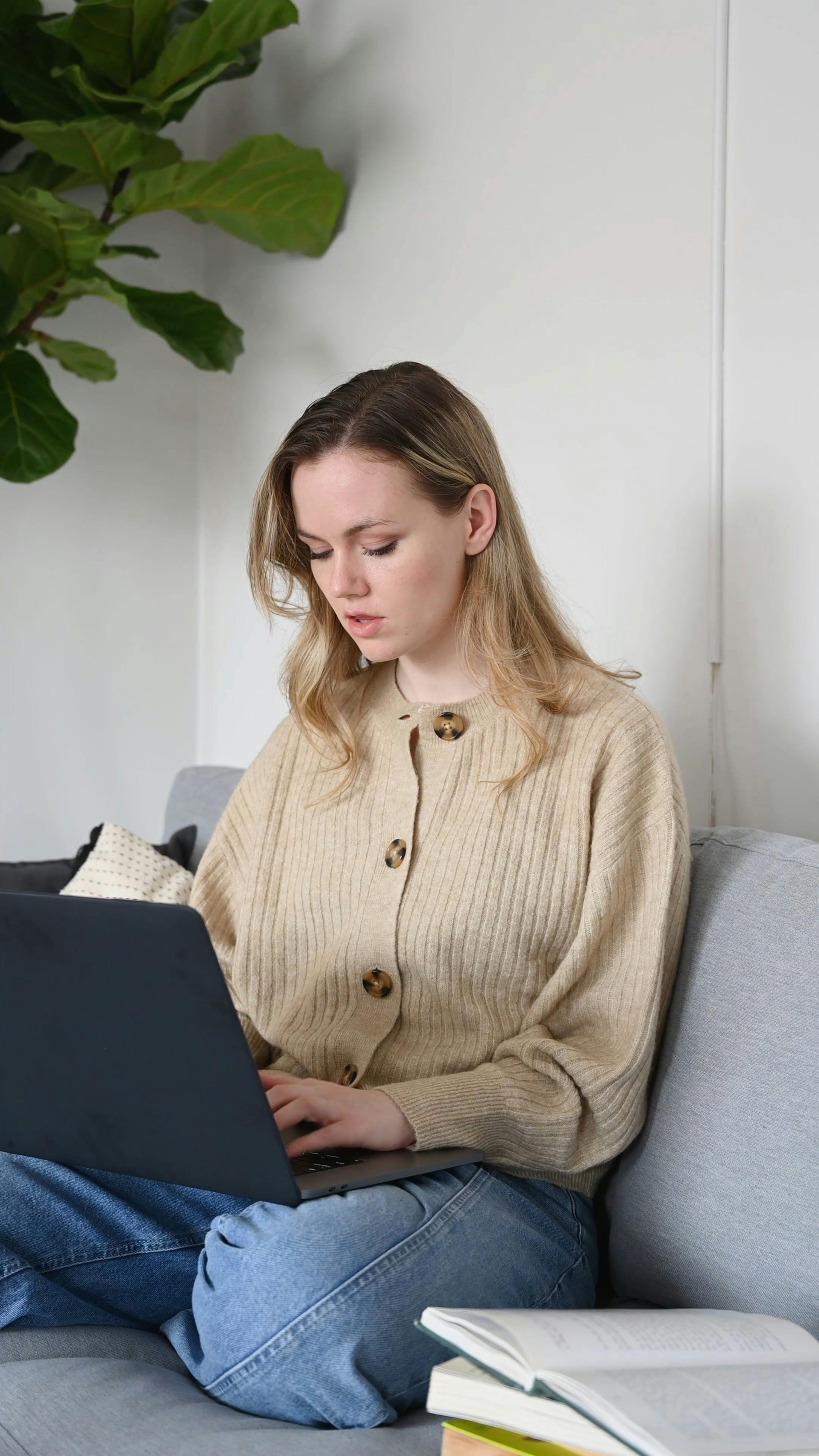 A Woman Working on Her Laptop Free Stock Video Footage, Royalty-Free 4K ...