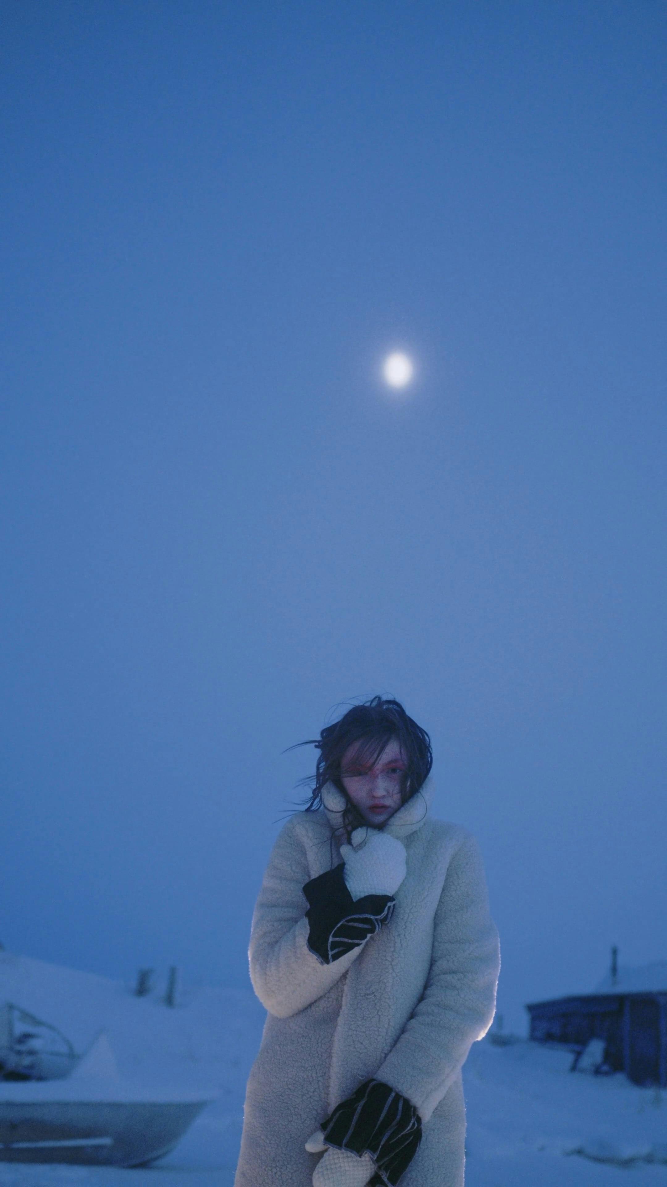 A Person Standing Alone Outside in the Cold Free Stock Video Footage ...