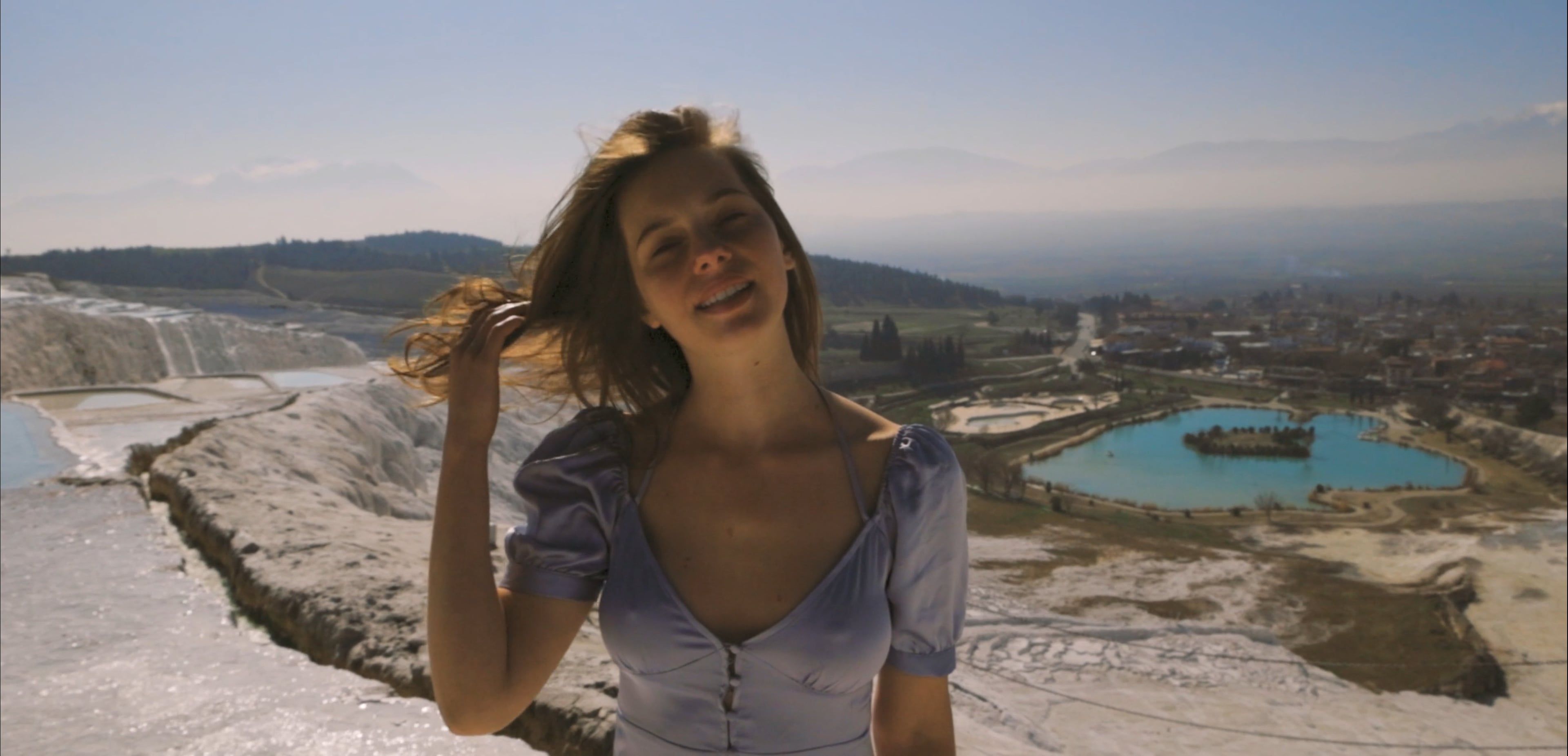 Beautiful Woman with a Beautiful View Free Stock Video Footage, Royalty ...
