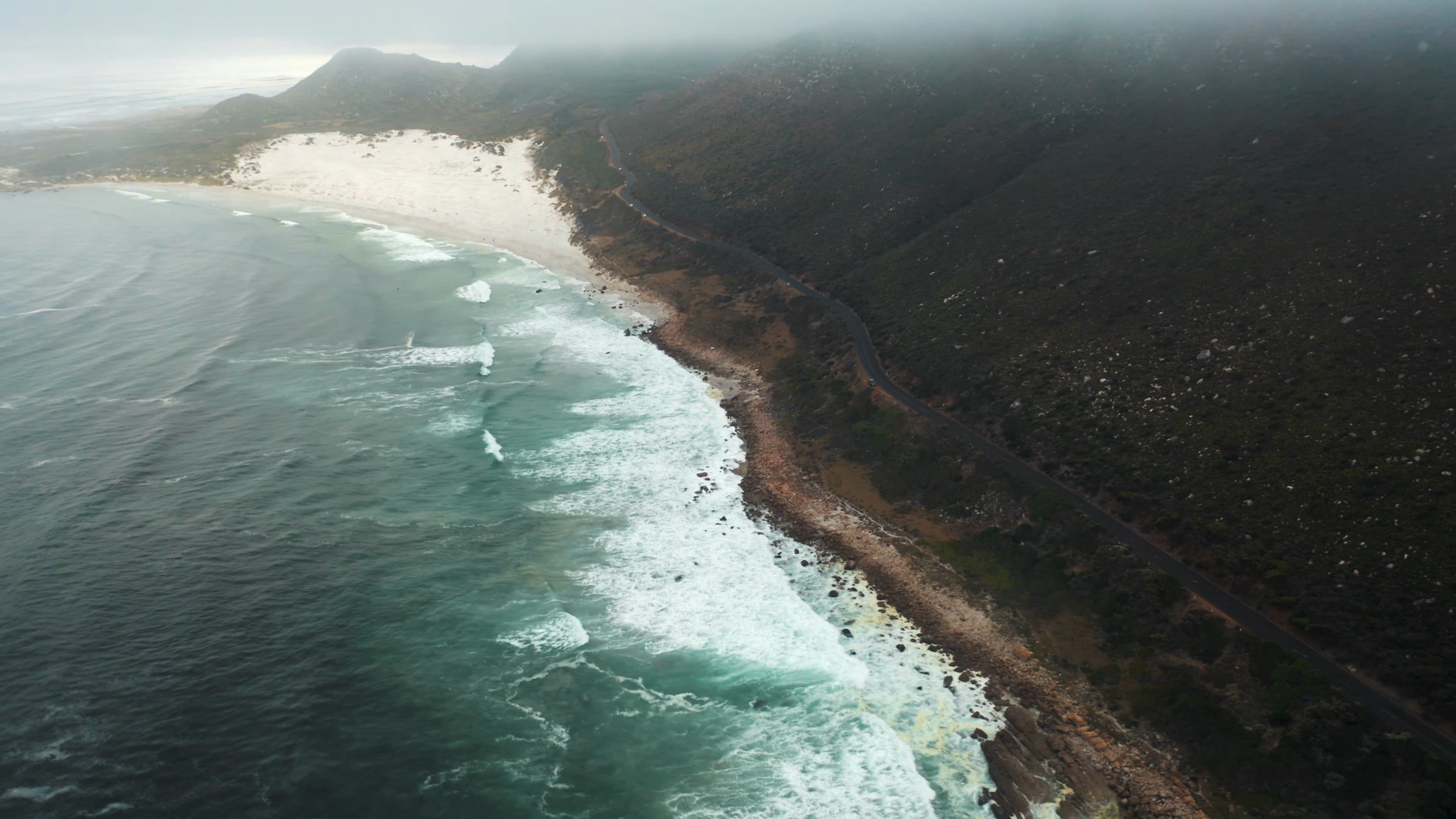 Drone Flying Above Seashore · Free Stock Video