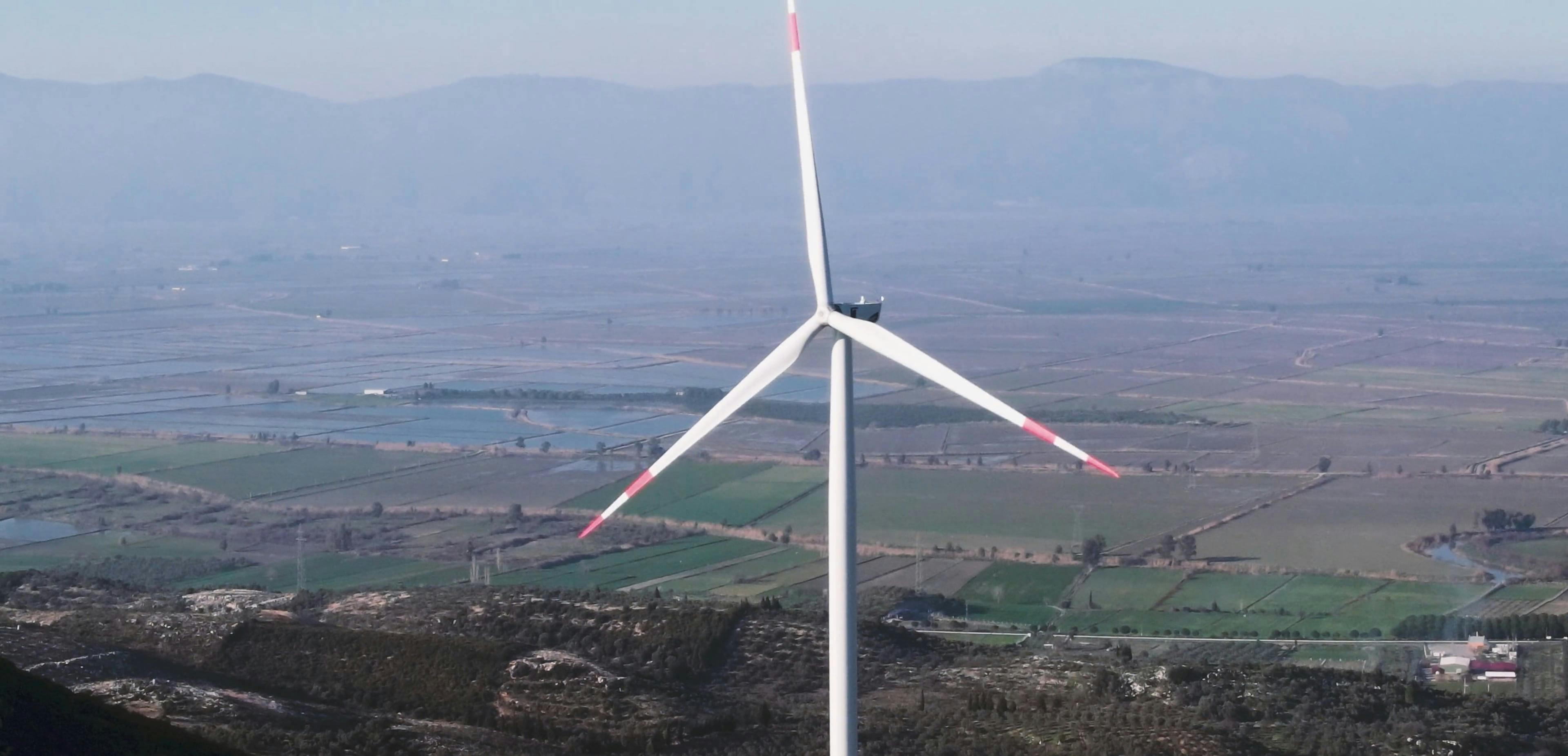 Aerial Video of a Wind Turbine · Free Stock Video